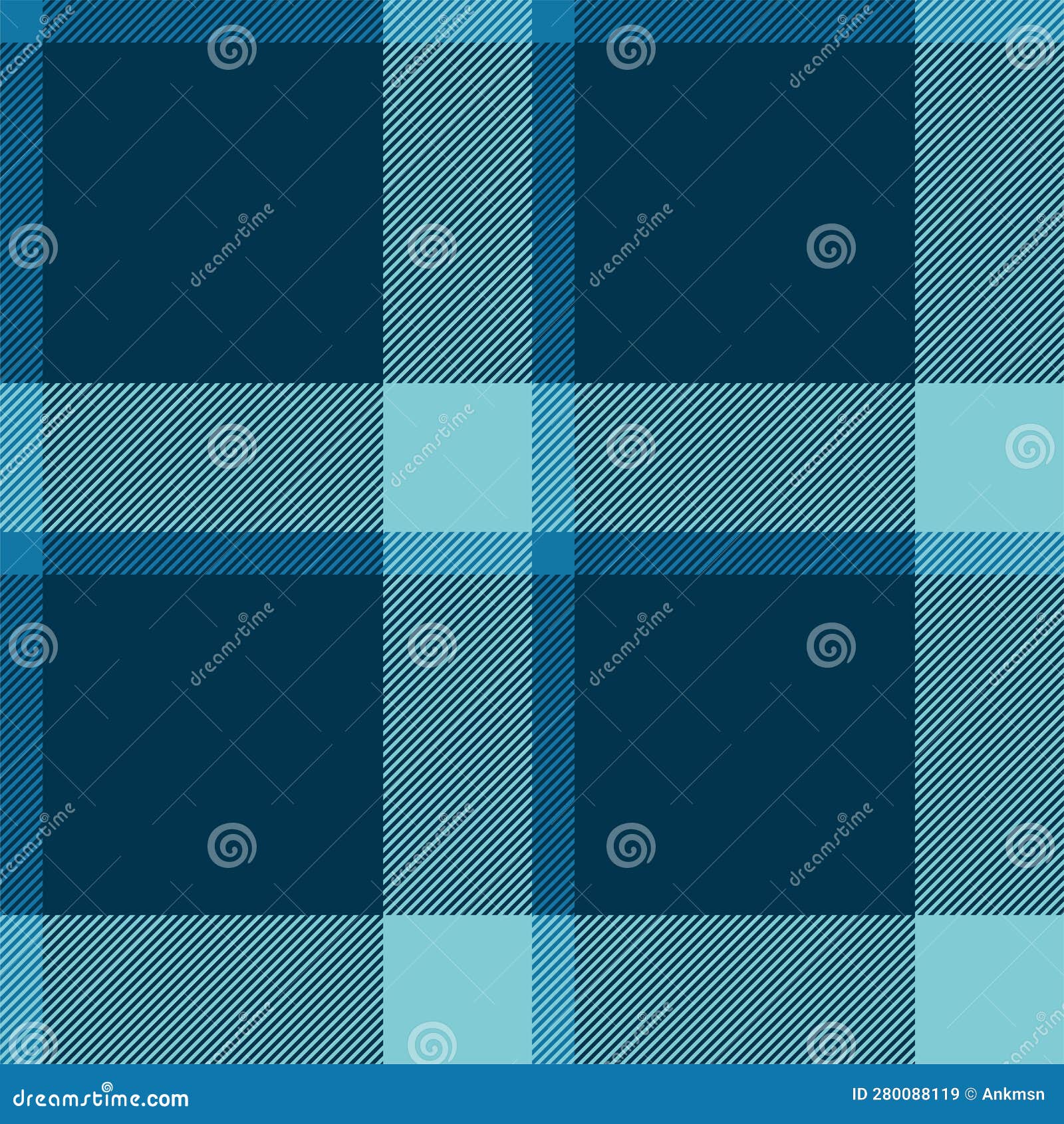 Plaid Seamless Pattern in Blue. Check Fabric Texture Stock Vector ...