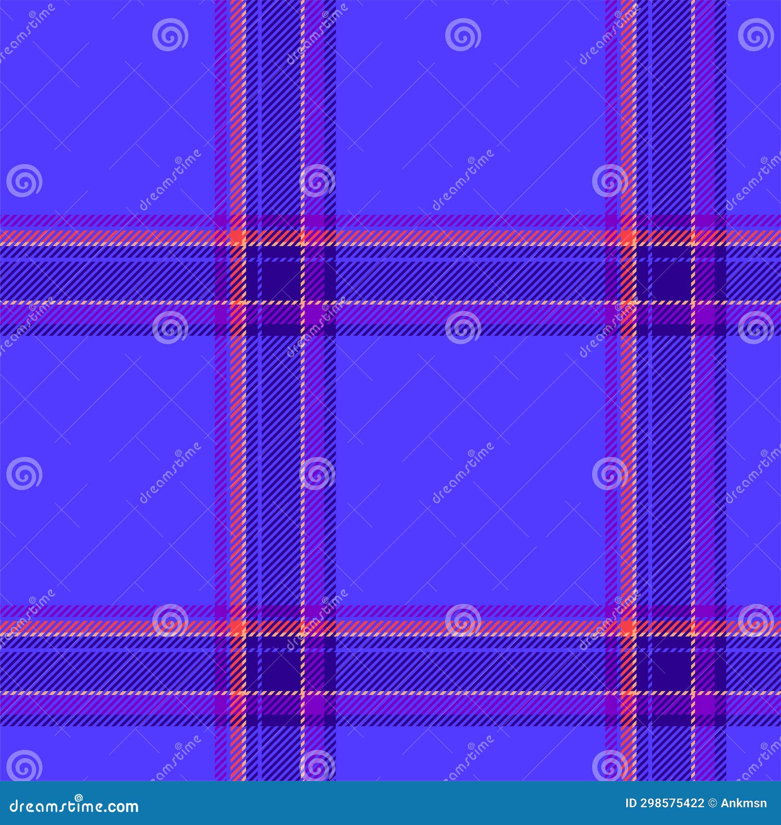 Plaid Seamless Pattern in Blue. Check Fabric Texture Stock Vector ...