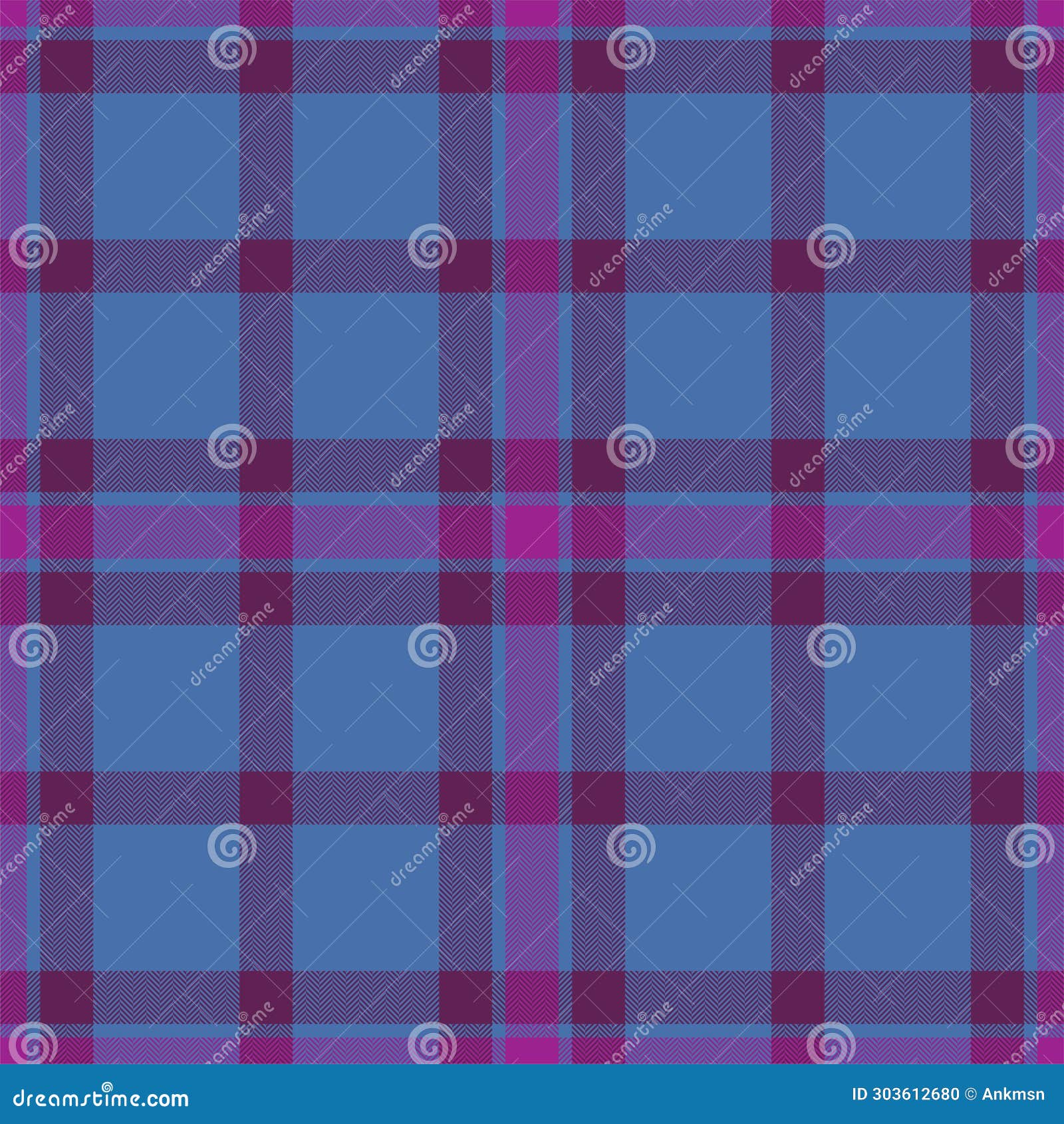 Plaid Seamless Pattern in Blue. Check Fabric Texture Stock Vector ...