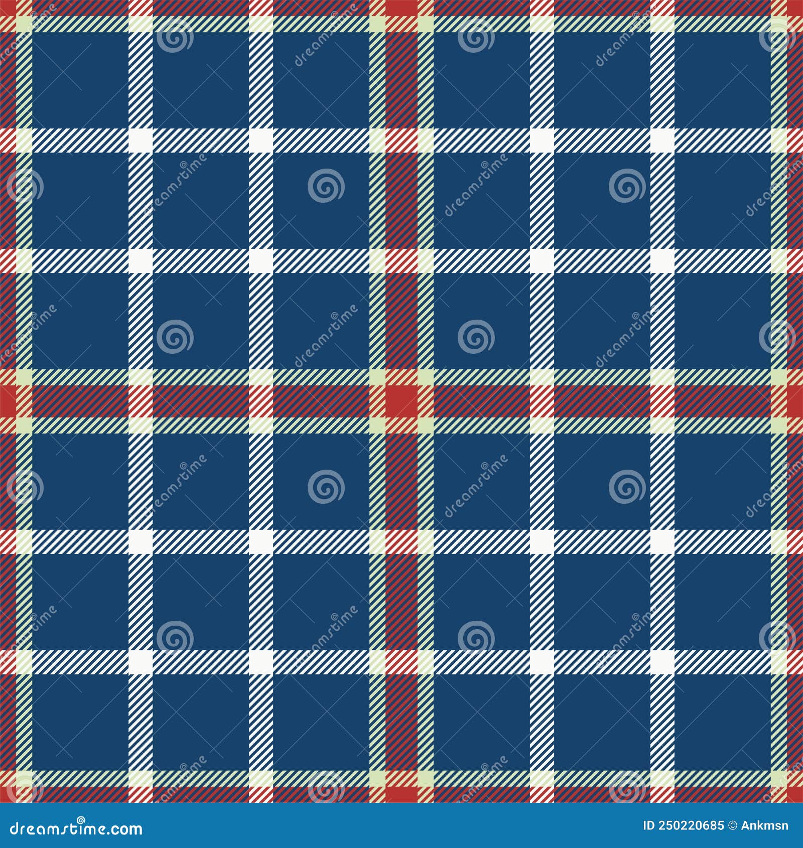 Plaid Seamless Pattern in Blue. Check Fabric Texture Stock Vector ...