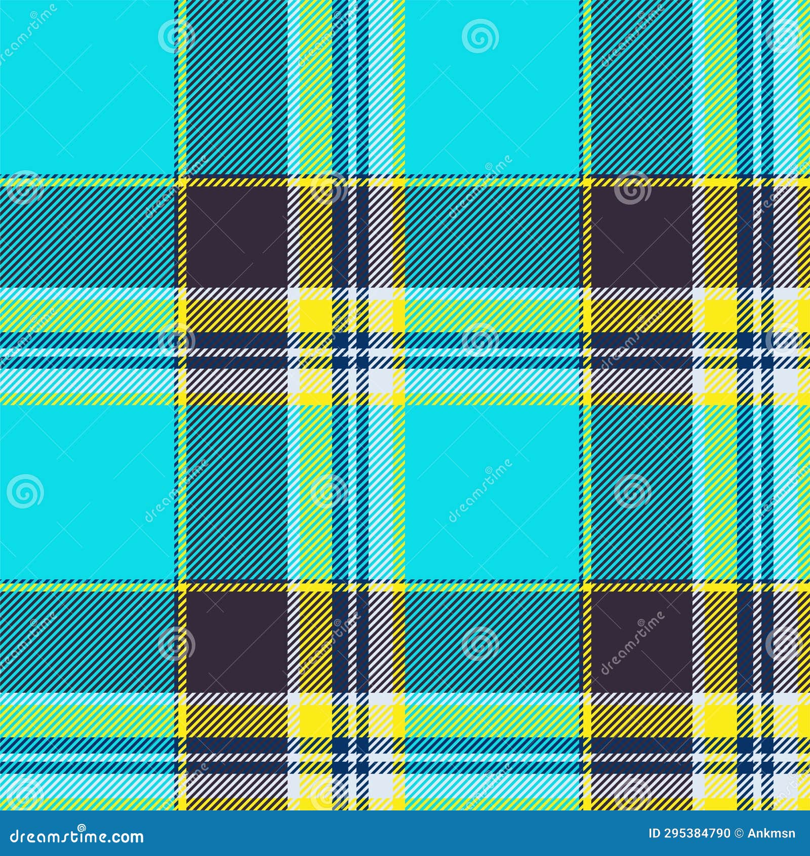 Plaid Seamless Pattern in Blue. Check Fabric Texture Stock Vector ...
