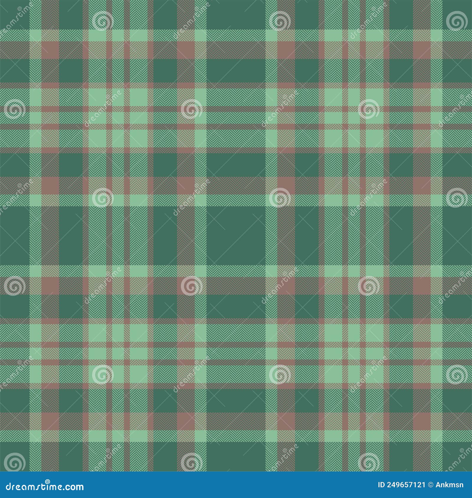 Plaid Seamless Pattern in Green. Check Fabric Texture Stock Vector ...