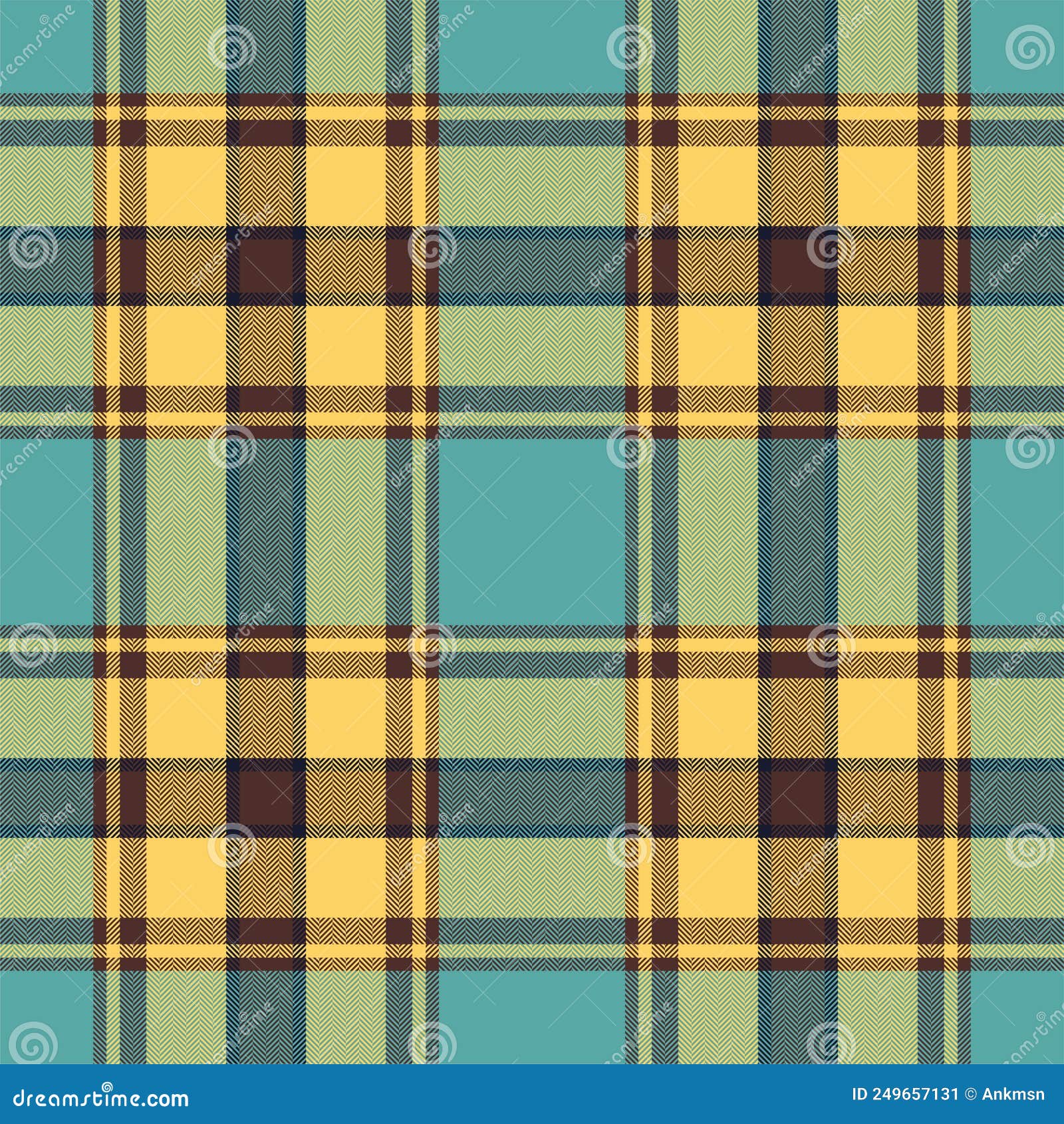 Plaid Seamless Pattern in Green. Check Fabric Texture Stock Vector ...