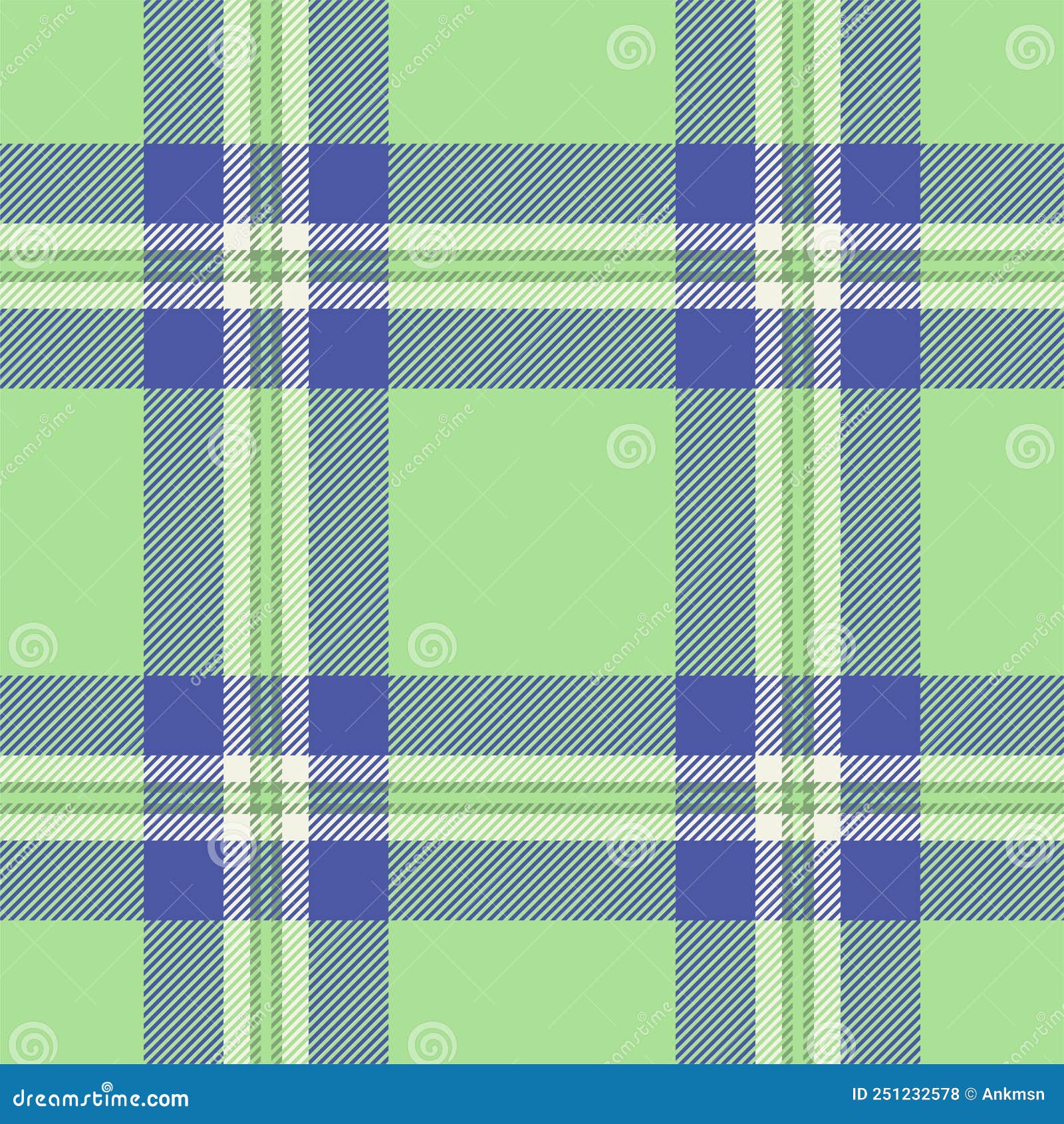 Plaid Seamless Pattern in Green. Check Fabric Texture Stock Vector ...