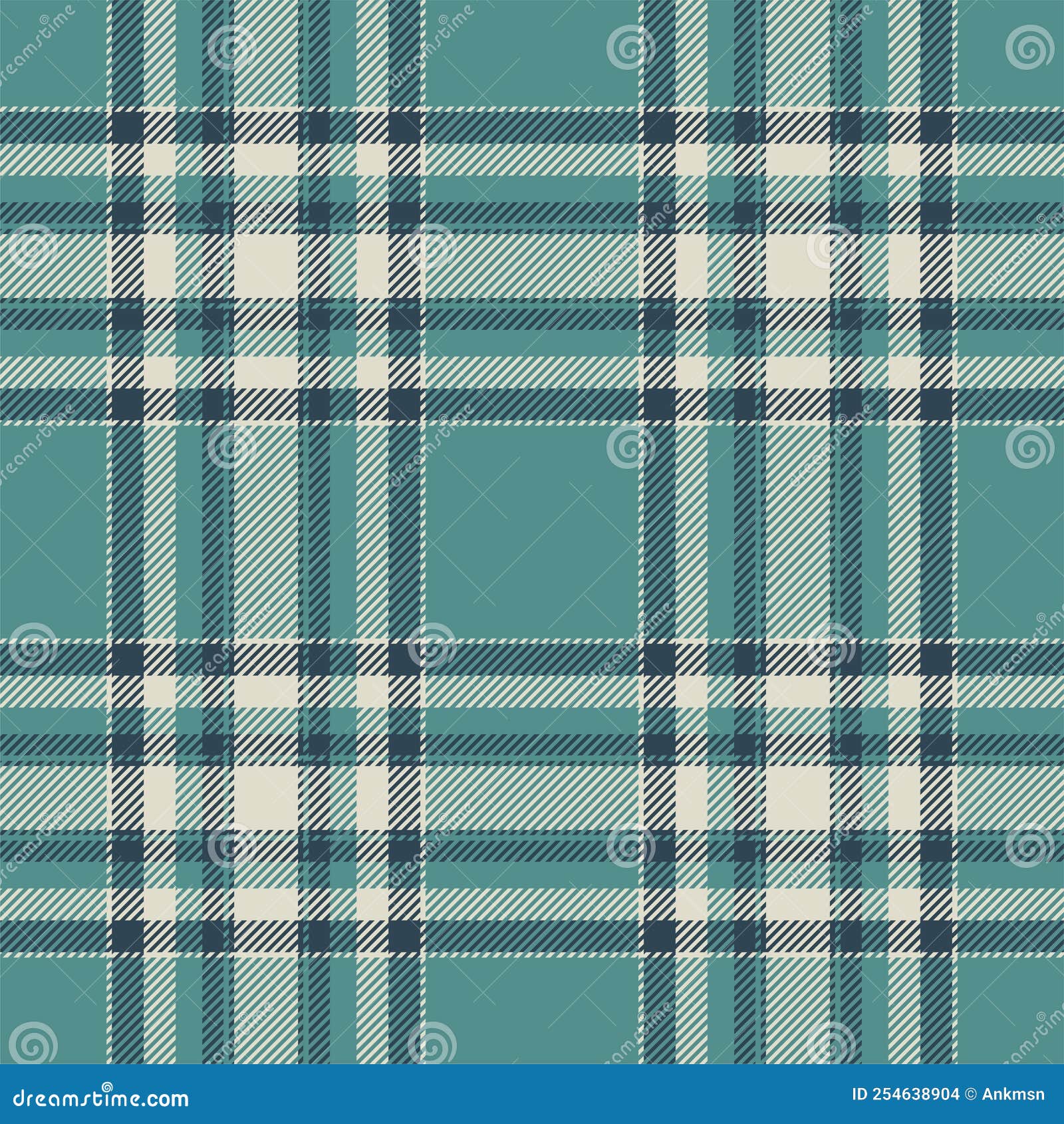 Plaid Seamless Pattern in Green. Check Fabric Texture Stock Vector ...