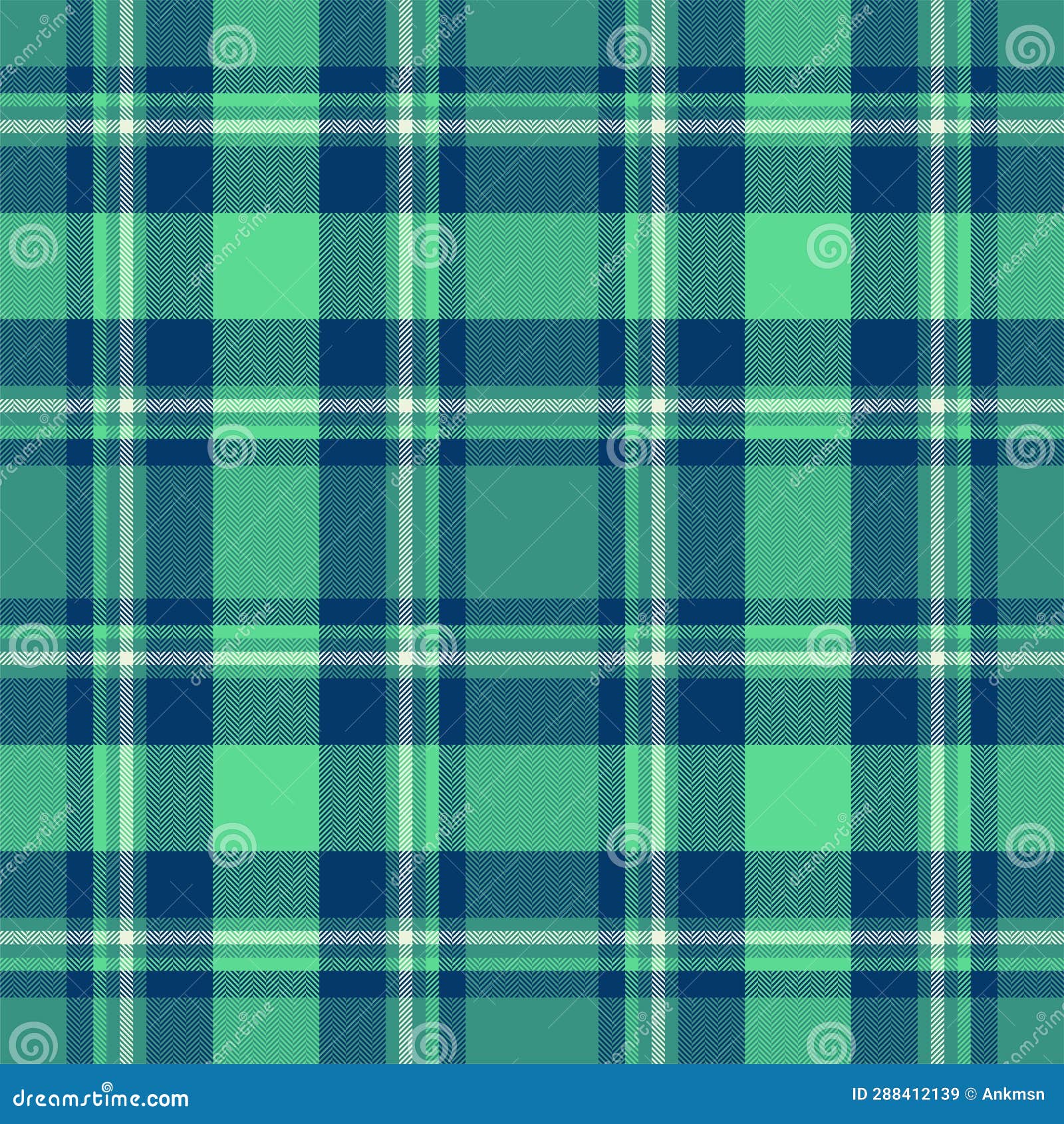 Plaid Seamless Pattern in Green. Check Fabric Texture Stock Vector ...