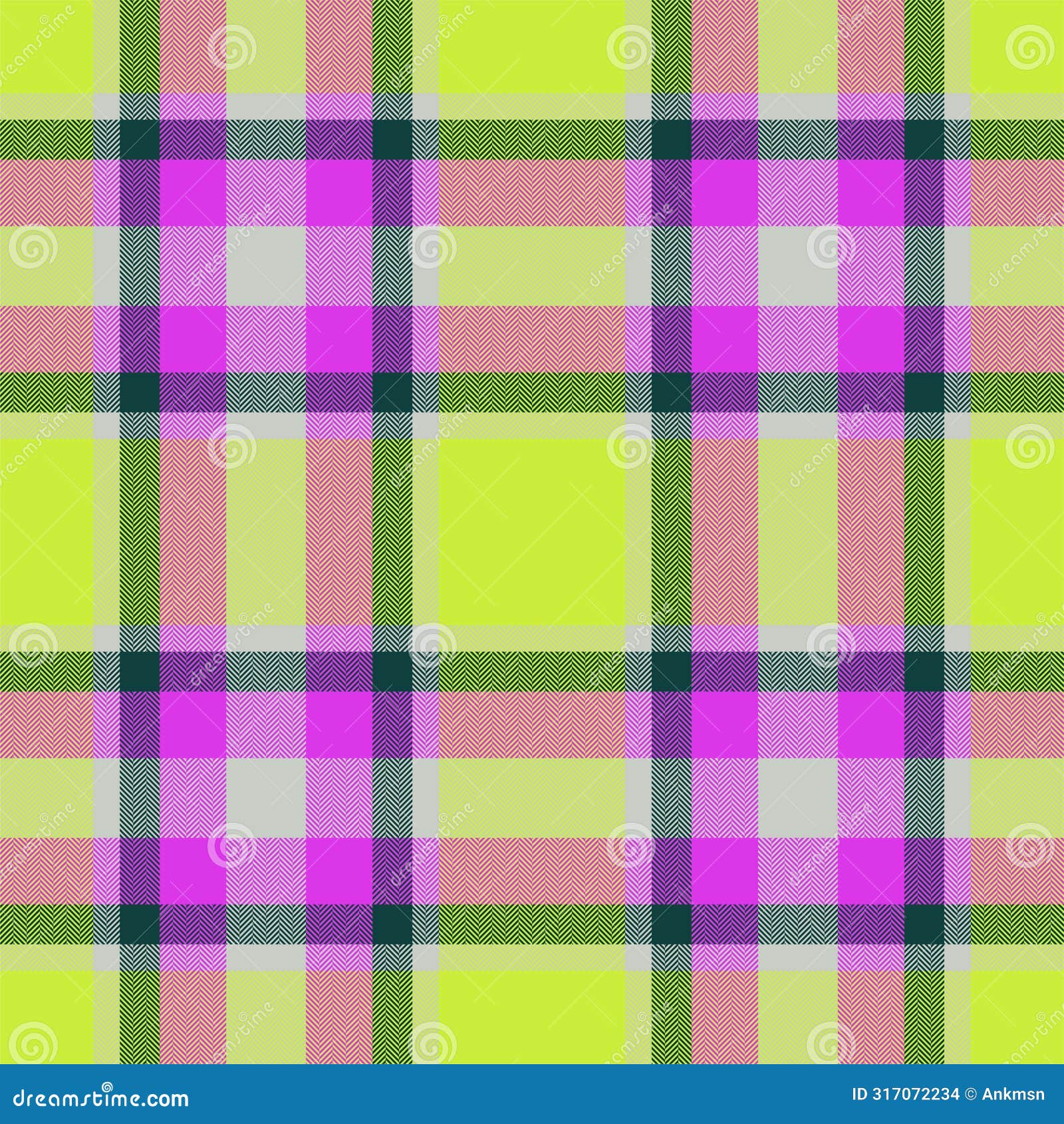 Plaid Seamless Pattern in Green. Check Fabric Texture Stock Vector ...