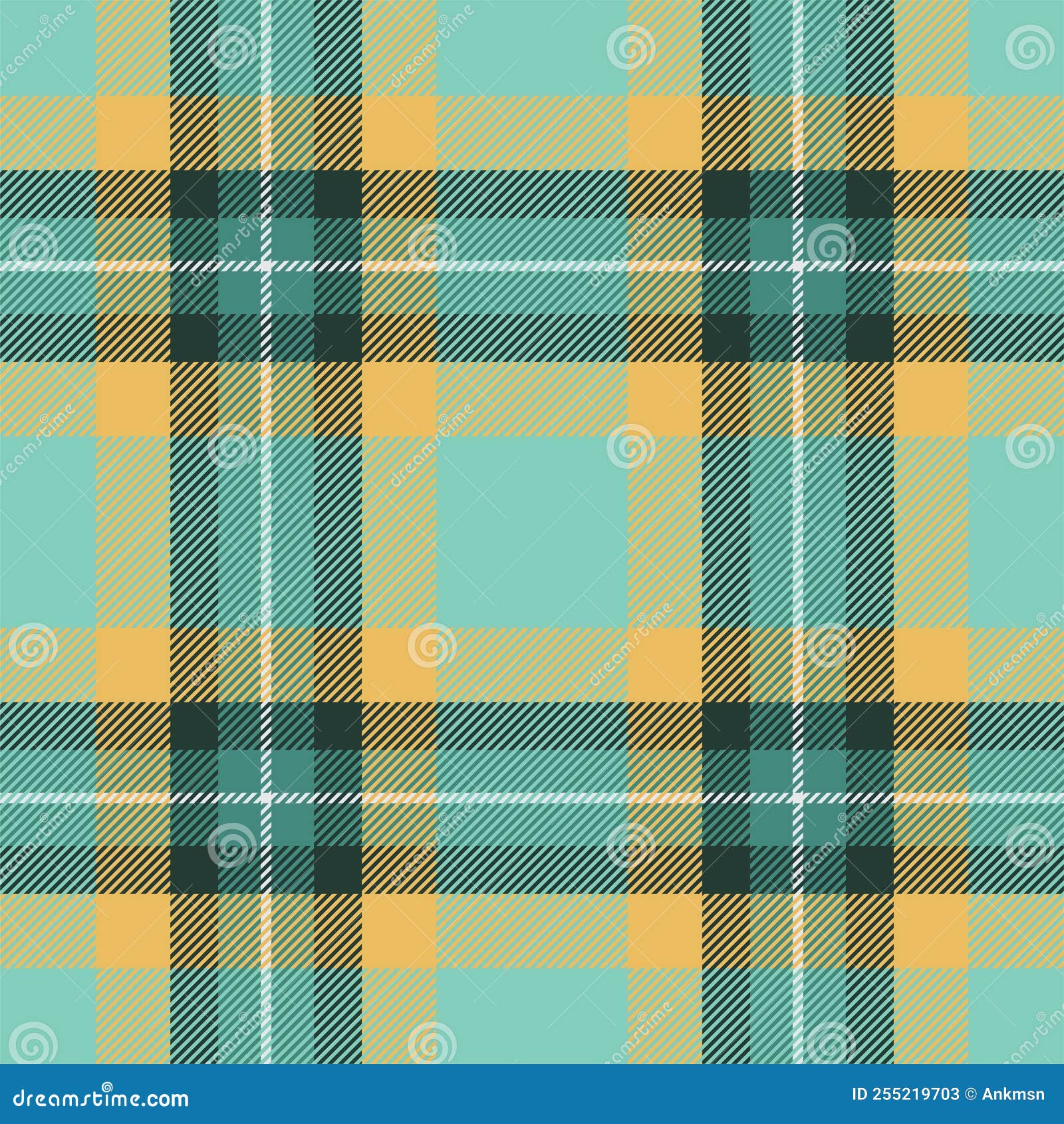 Plaid Seamless Pattern in Green. Check Fabric Texture Stock Vector ...