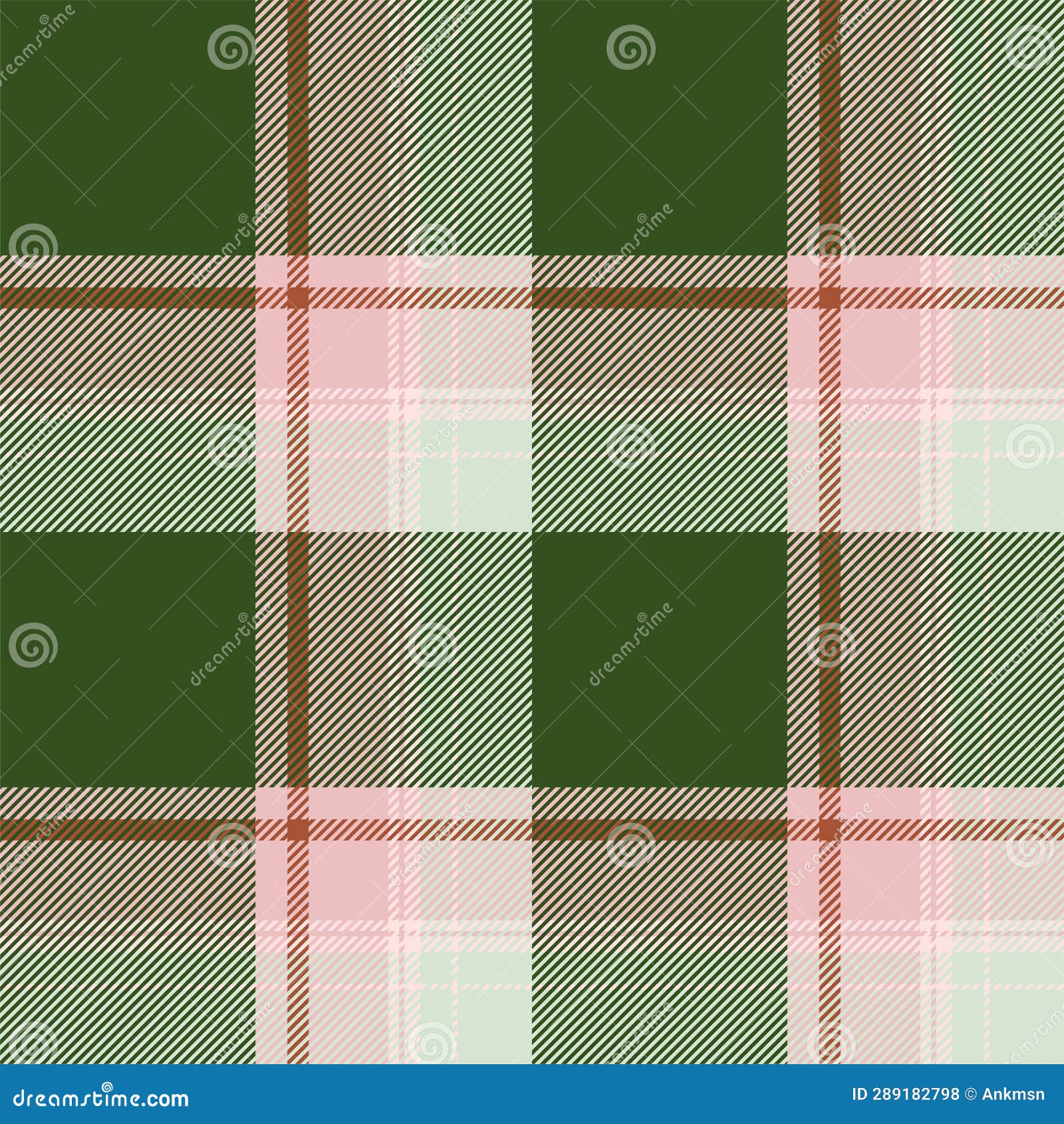 Plaid Seamless Pattern in Green. Check Fabric Texture Stock Vector ...