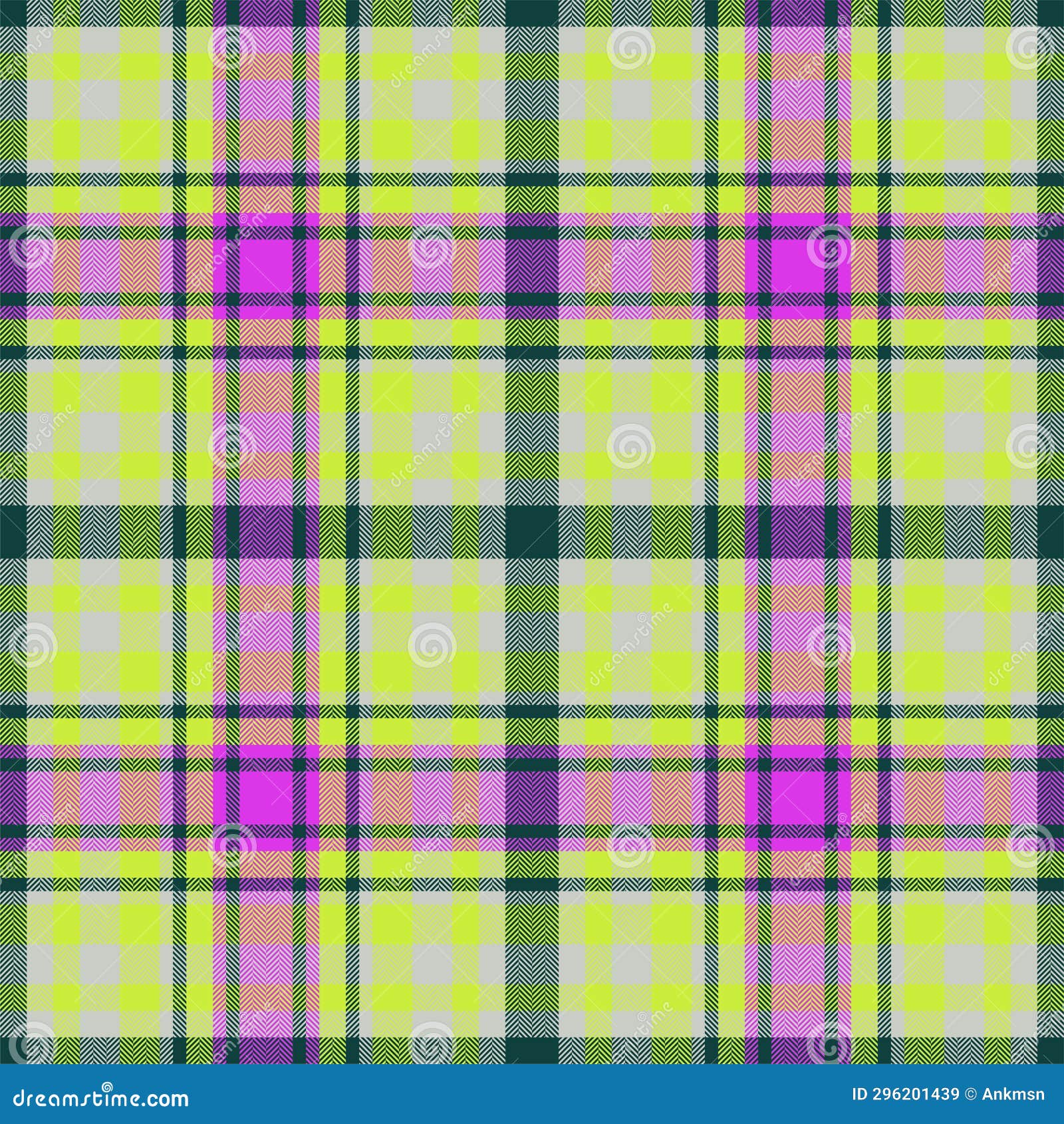 Plaid Seamless Pattern in Green. Check Fabric Texture Stock Vector ...
