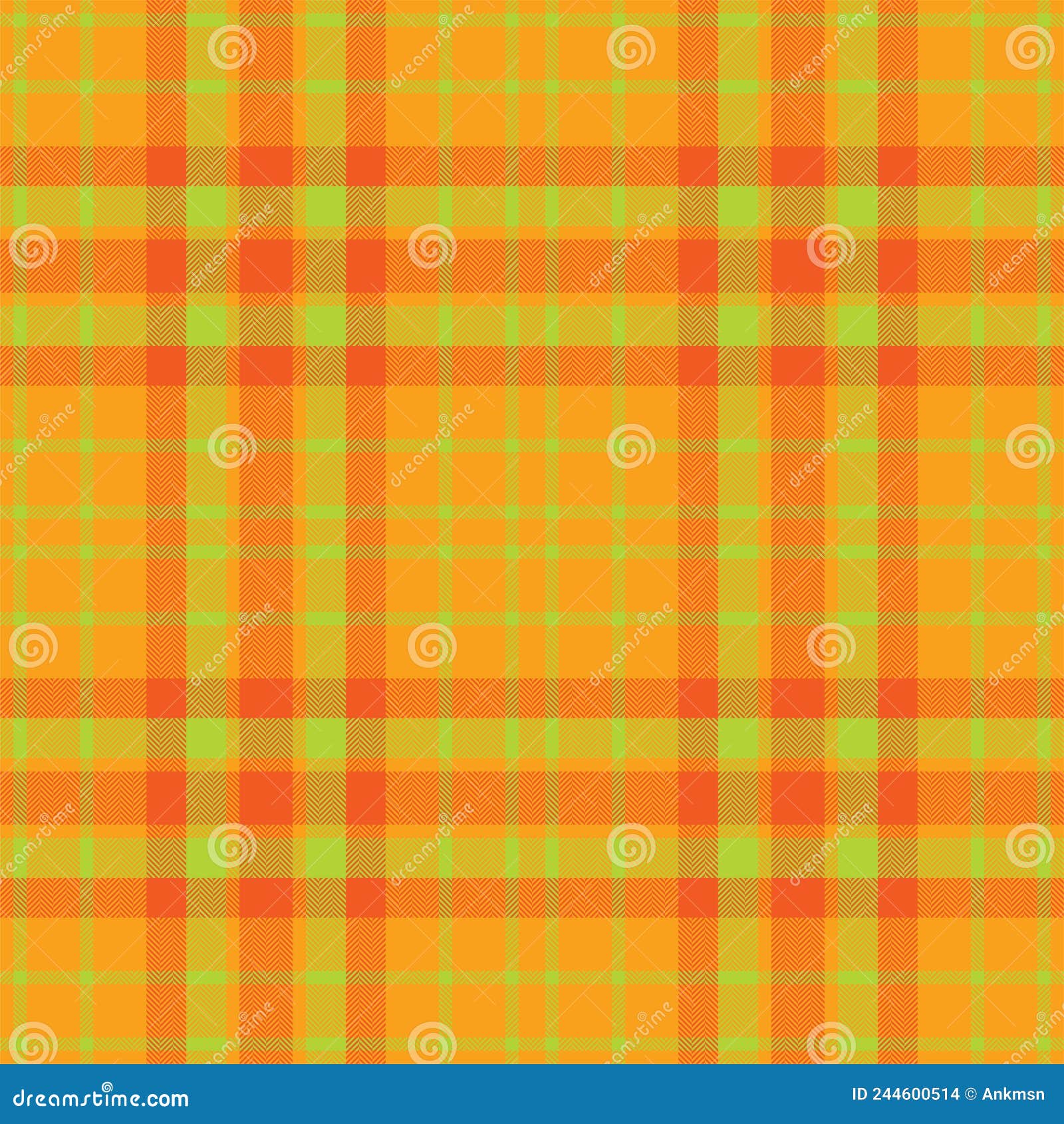 Plaid Seamless Pattern in Orange. Check Fabric Texture Stock Vector ...
