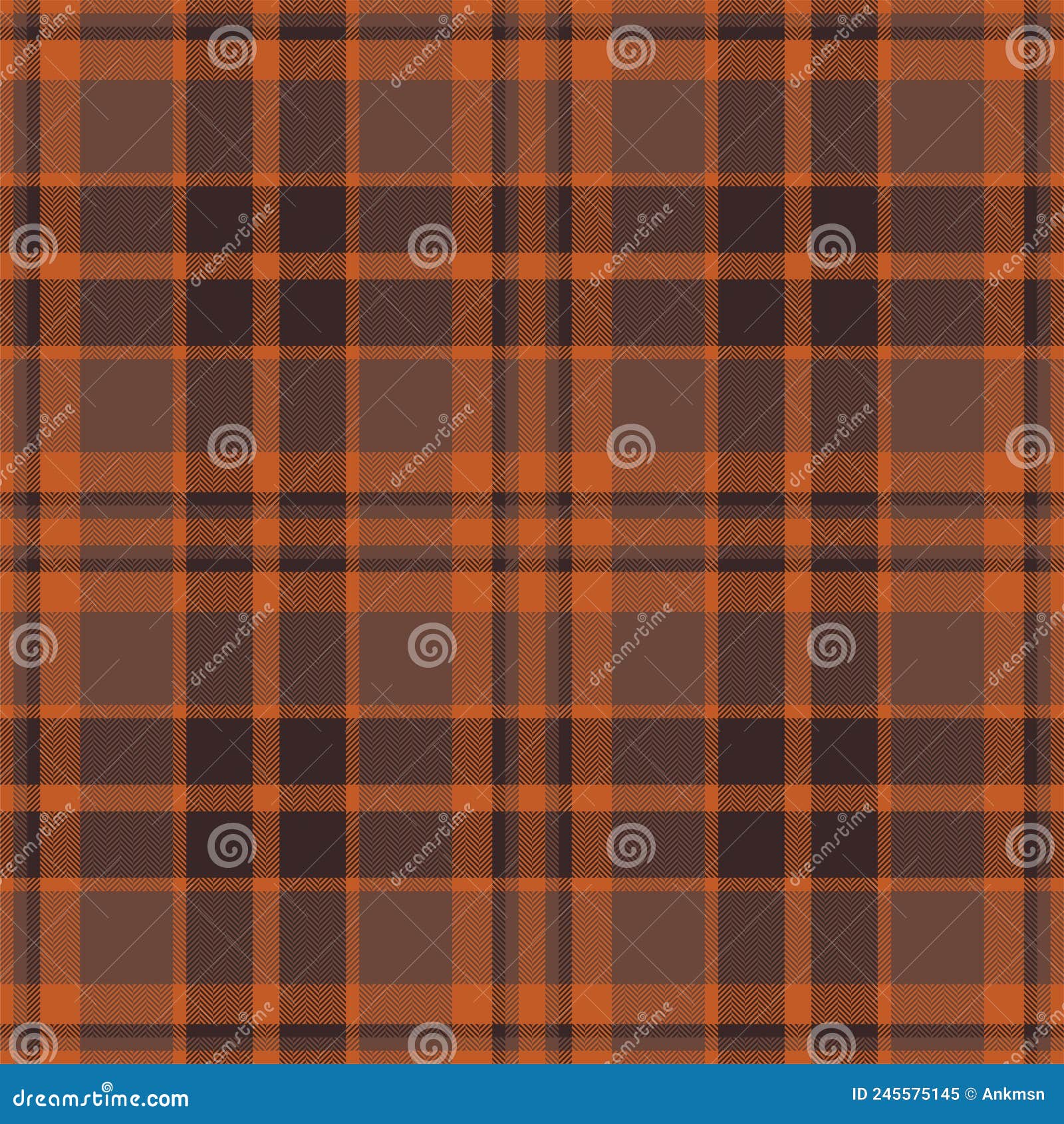 Plaid Seamless Pattern in Orange. Check Fabric Texture Stock Vector ...