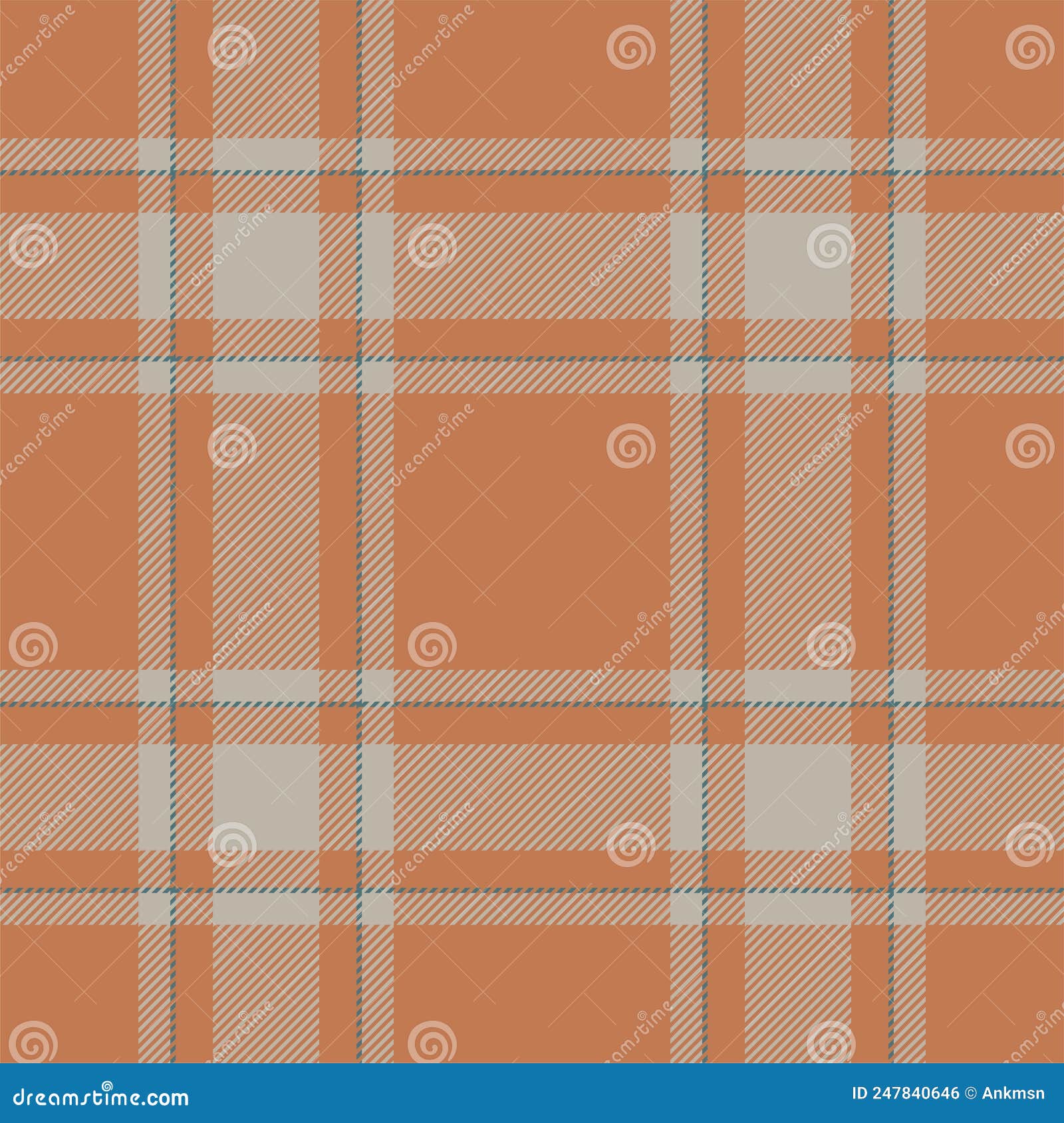 Plaid Seamless Pattern in Orange. Check Fabric Texture Stock Vector ...