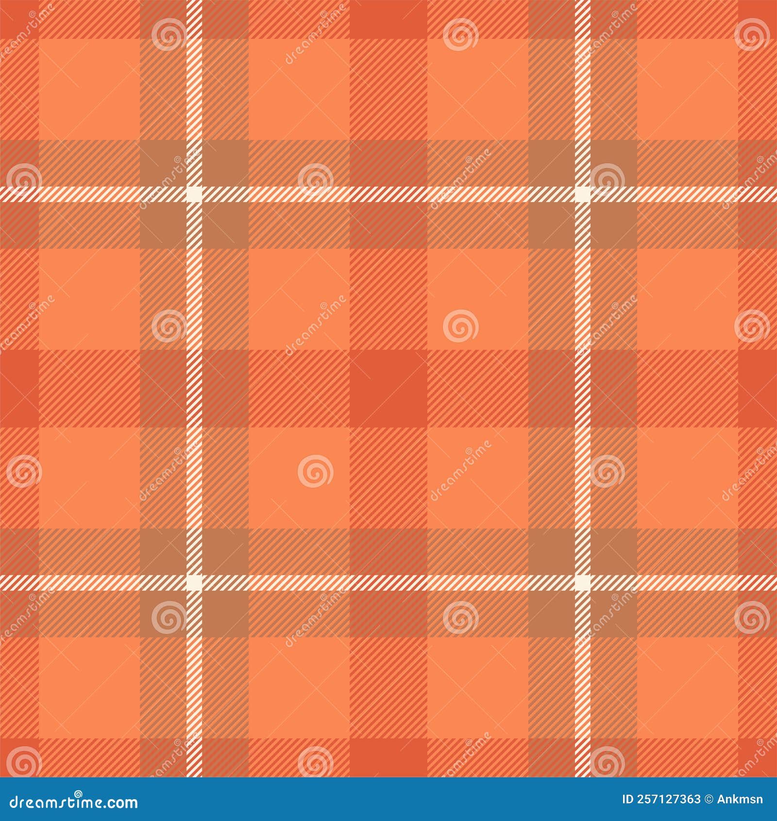 Plaid Seamless Pattern in Orange. Check Fabric Texture Stock Vector ...