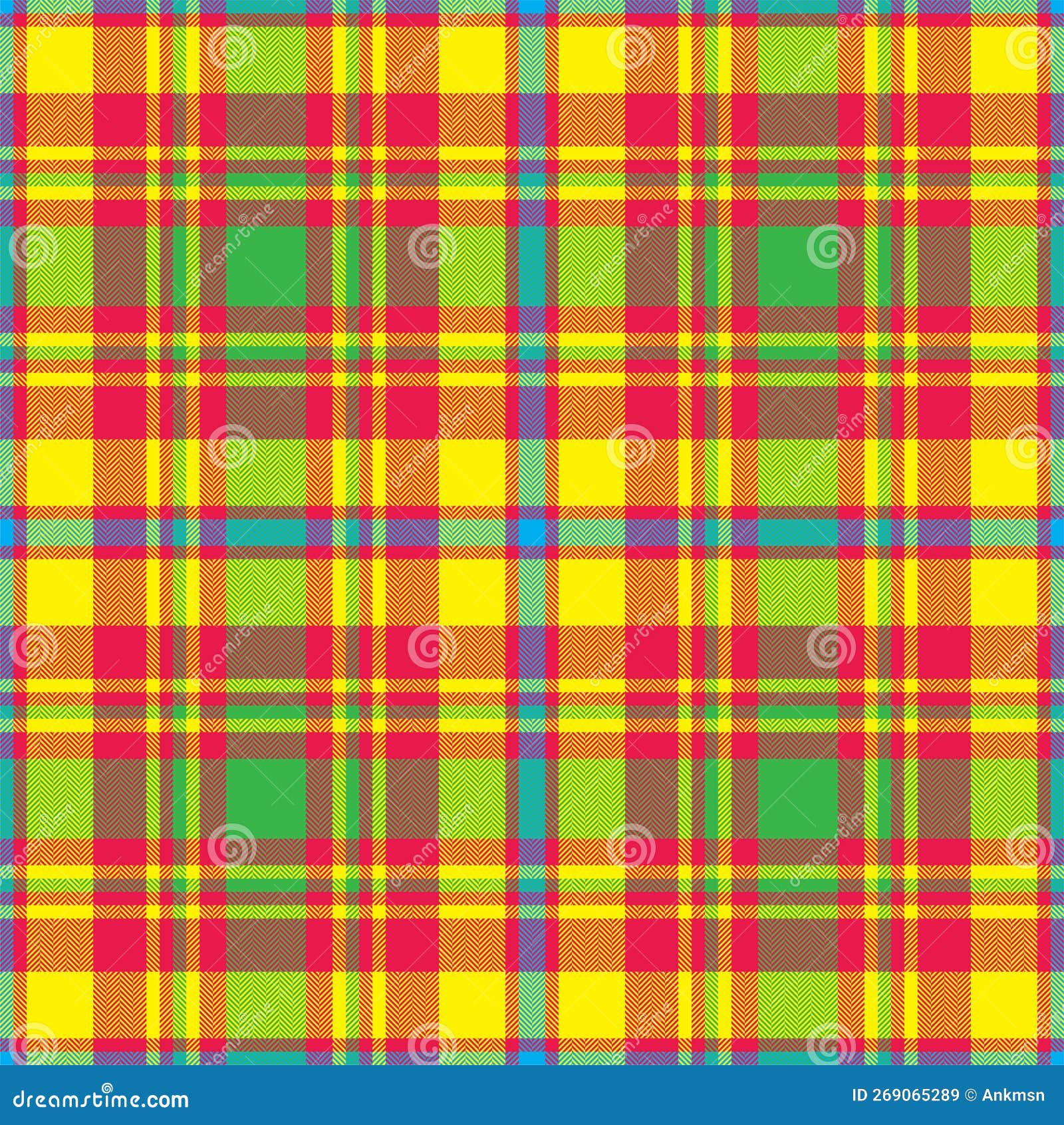 Plaid Seamless Pattern in Orange. Check Fabric Texture Stock Vector ...