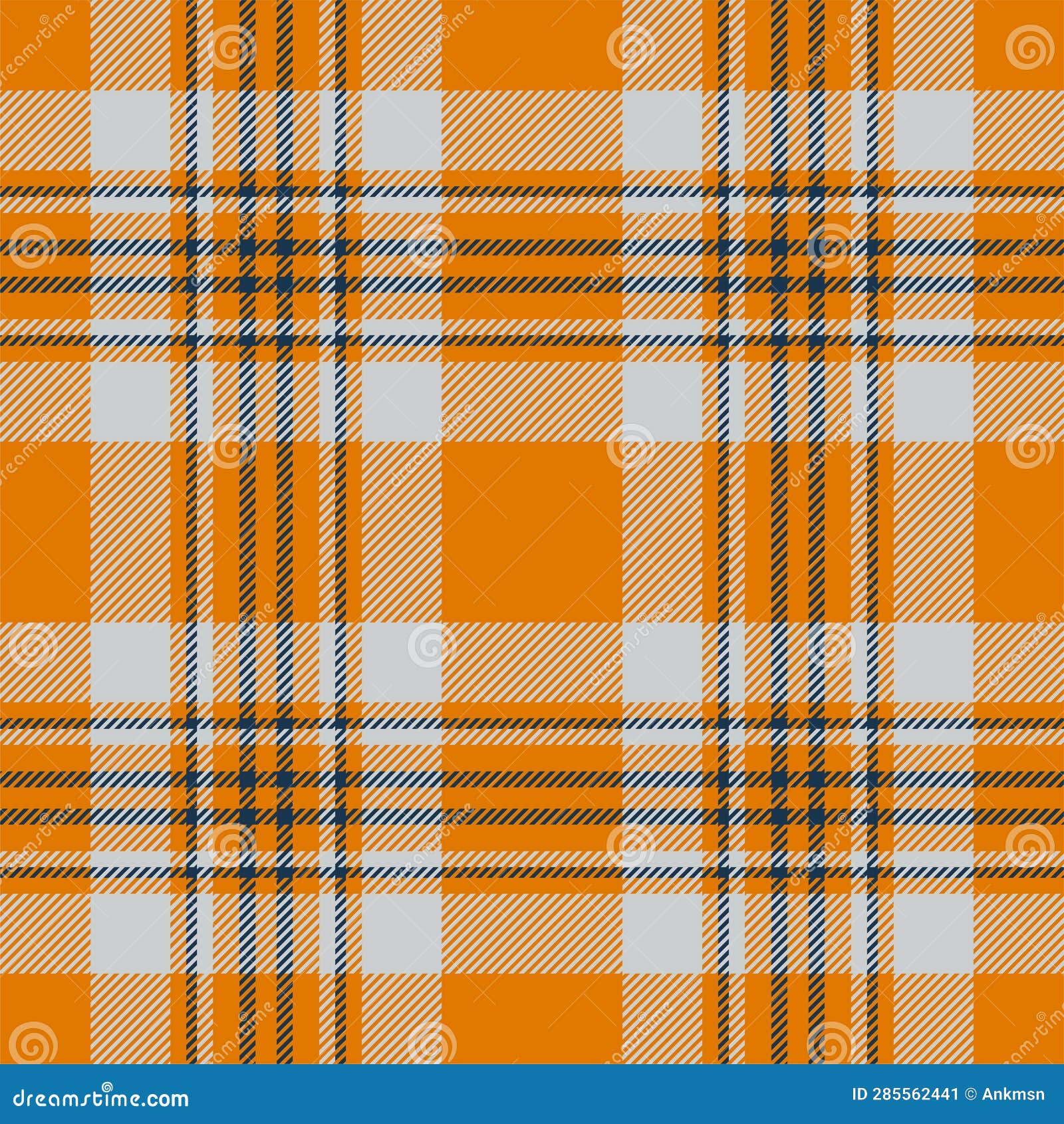 Plaid Seamless Pattern in Orange. Check Fabric Texture Stock Vector ...