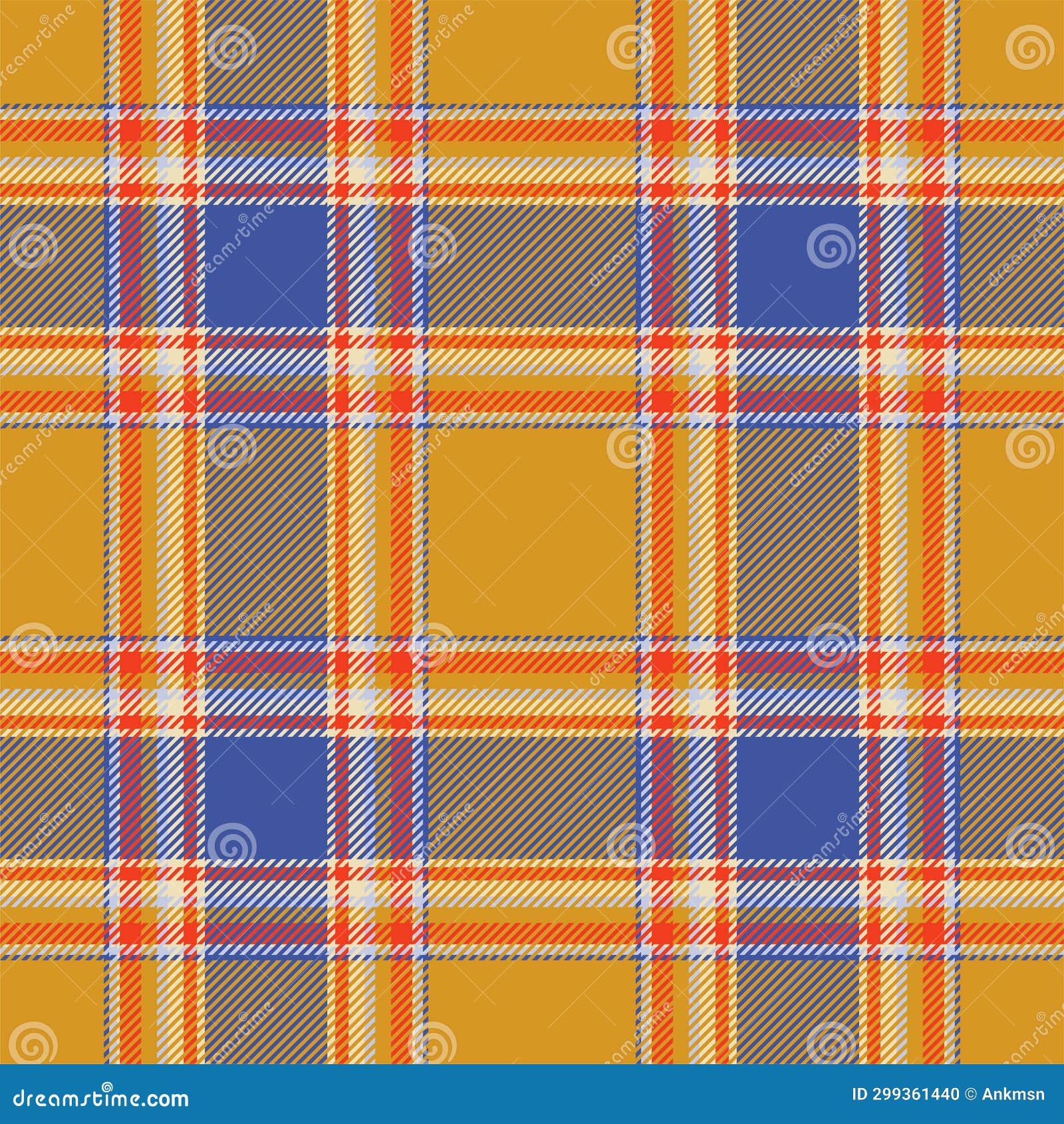 Plaid Seamless Pattern in Orange. Check Fabric Texture Stock Vector ...