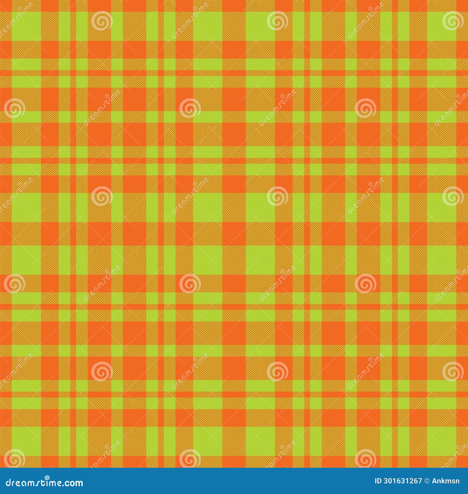 Plaid Seamless Pattern in Orange. Check Fabric Texture Stock Vector ...