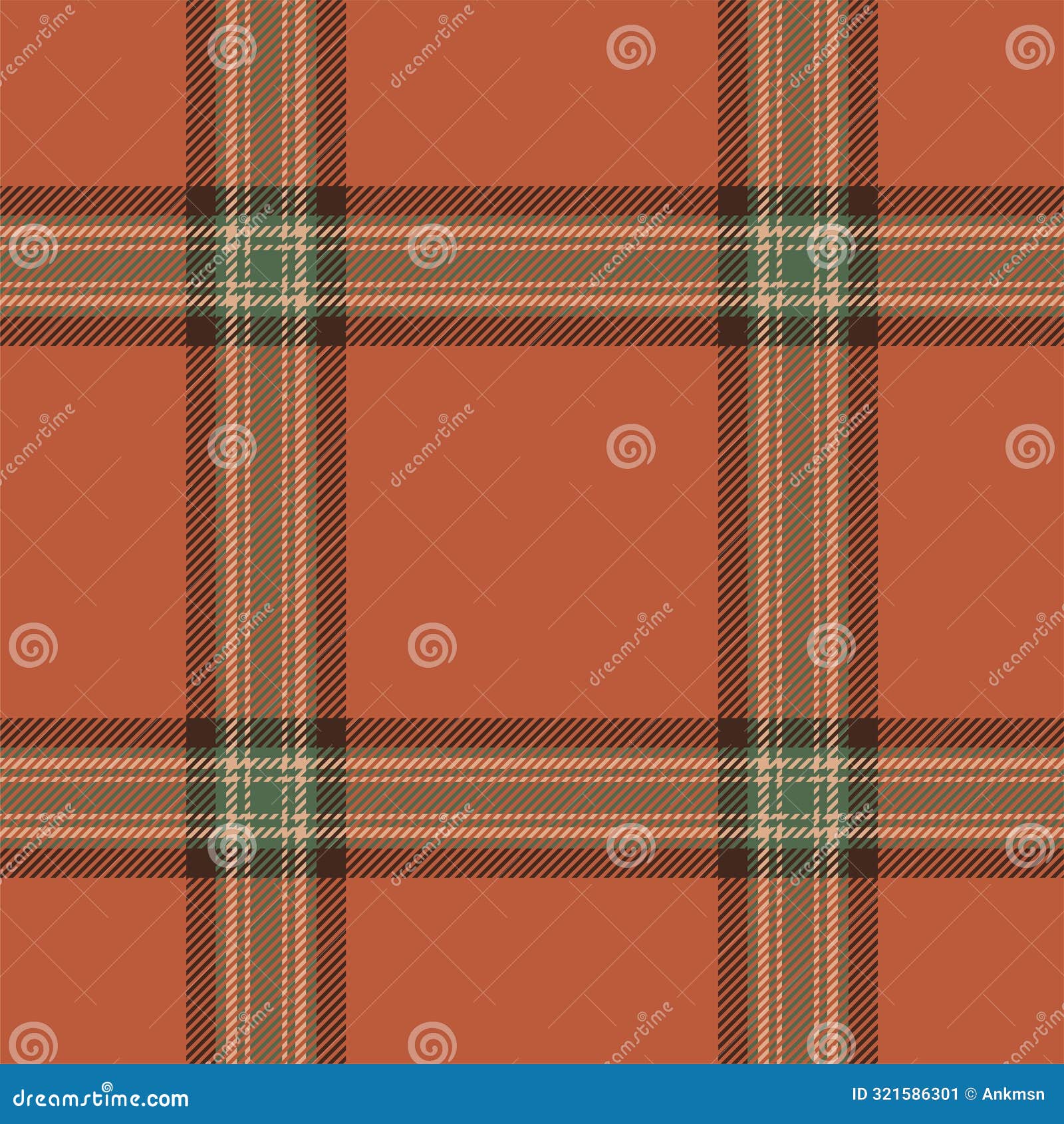 Plaid Seamless Pattern in Orange. Check Fabric Texture Stock Vector ...
