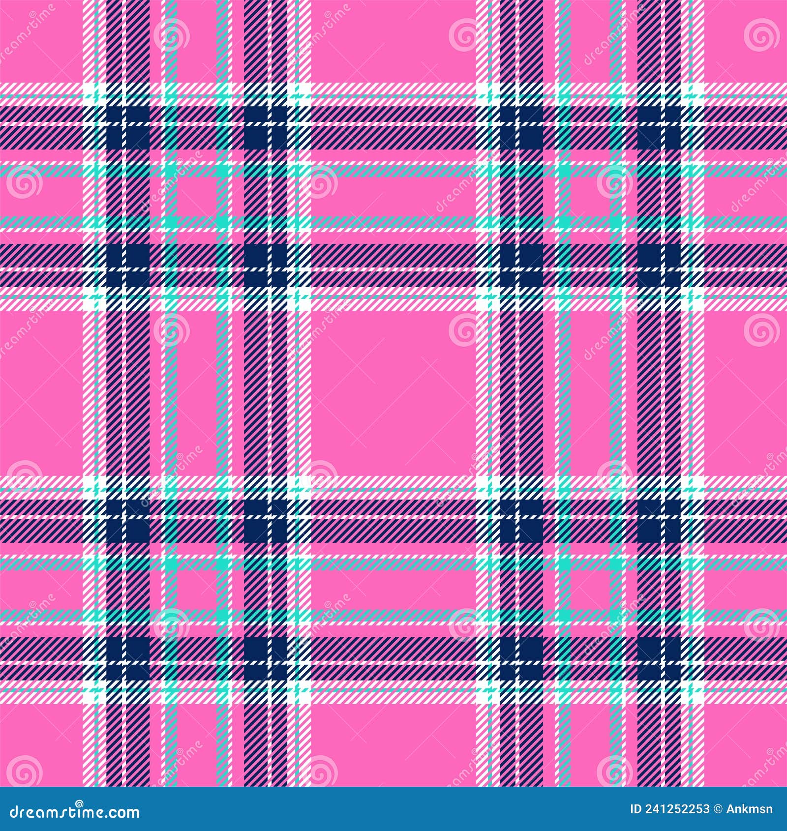 Plaid Seamless Pattern in Pink. Check Fabric Texture Stock Vector ...
