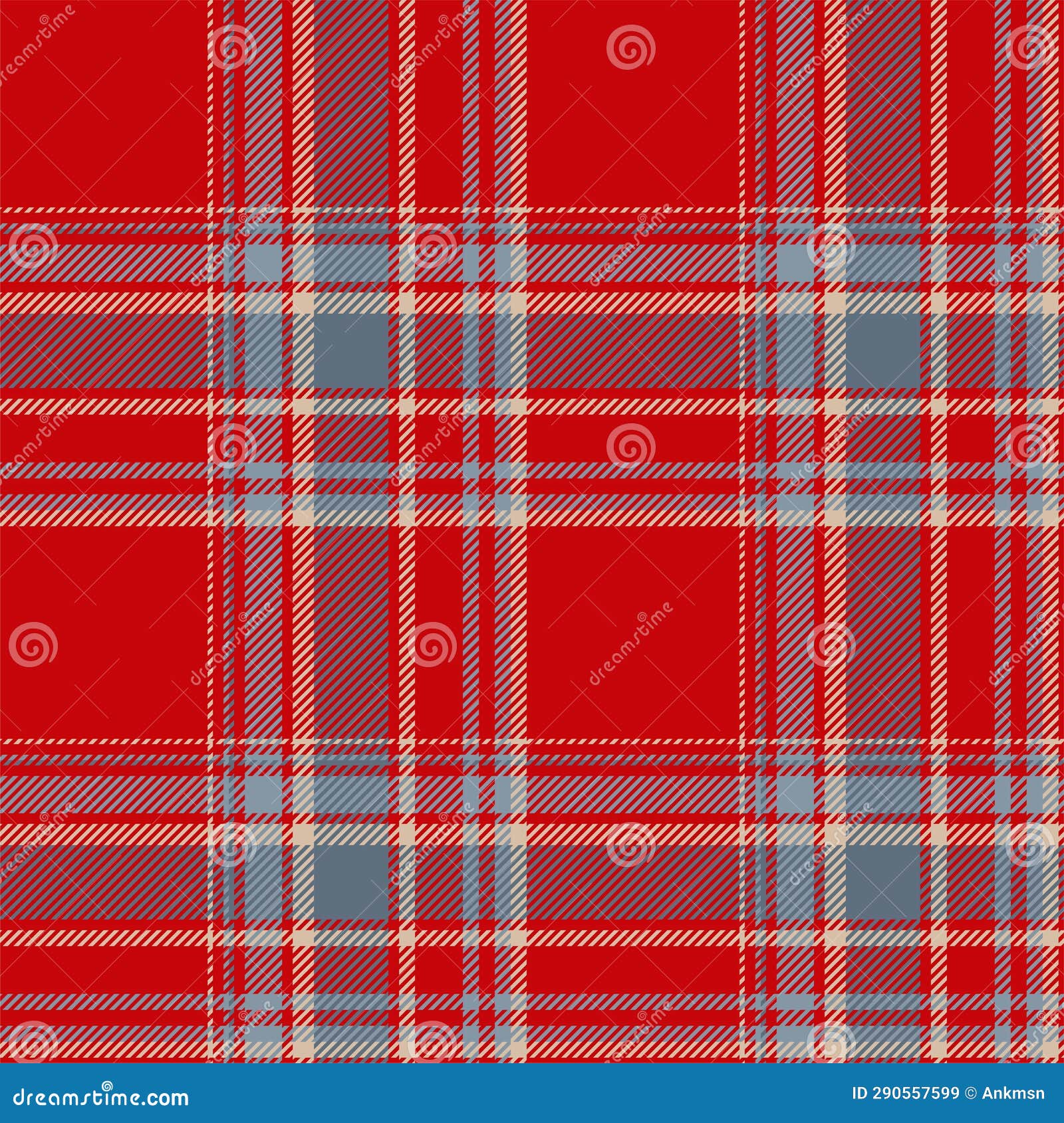 Plaid Seamless Pattern in Red. Check Fabric Texture Stock Vector ...