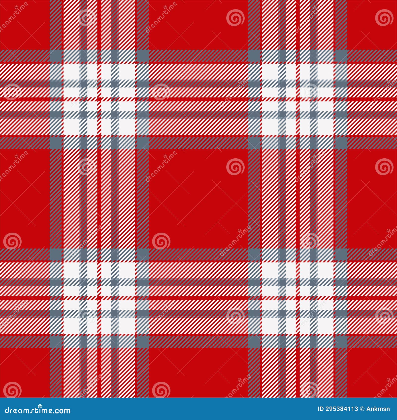 Plaid Seamless Pattern in Red. Check Fabric Texture Stock Vector ...