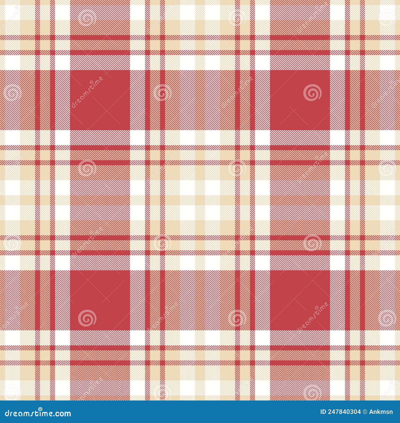 Plaid Seamless Pattern in Red. Check Fabric Texture Stock Vector ...