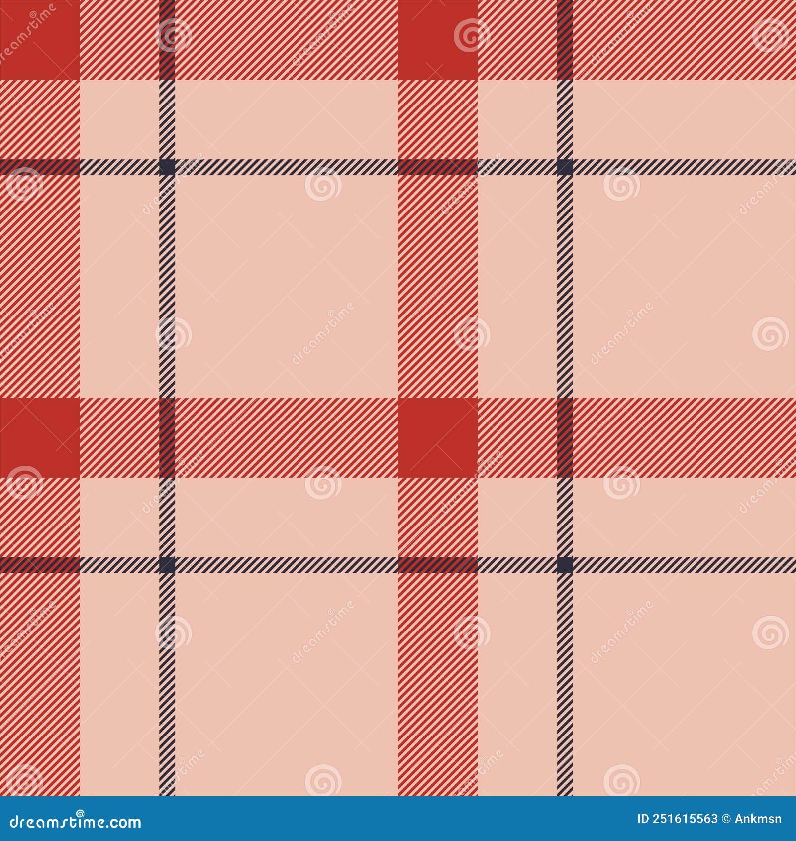 Plaid Seamless Pattern in Red. Check Fabric Texture Stock Vector ...
