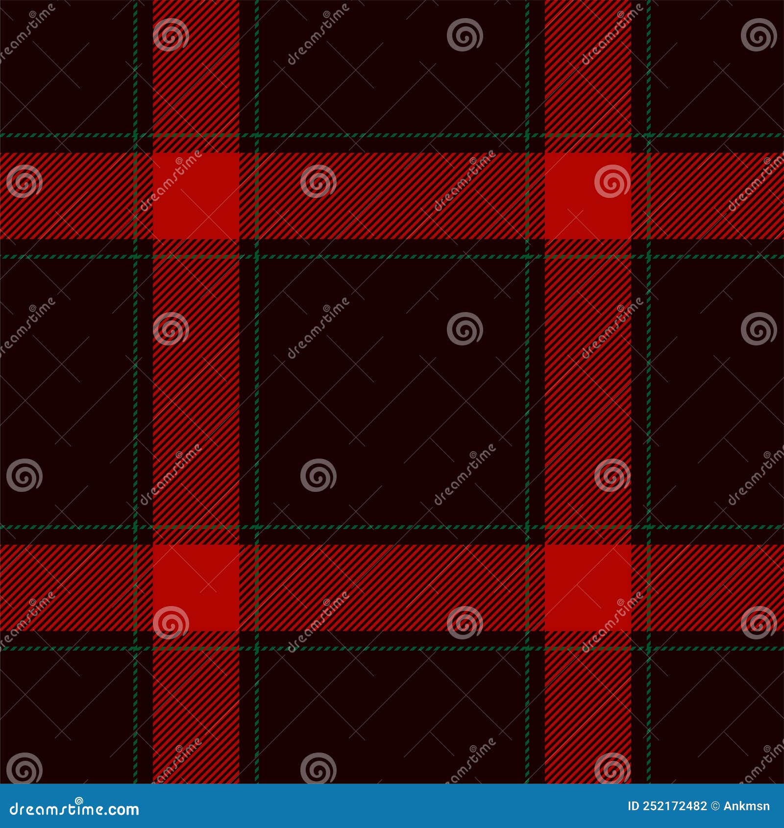 Plaid Seamless Pattern in Red. Check Fabric Texture Stock Vector ...