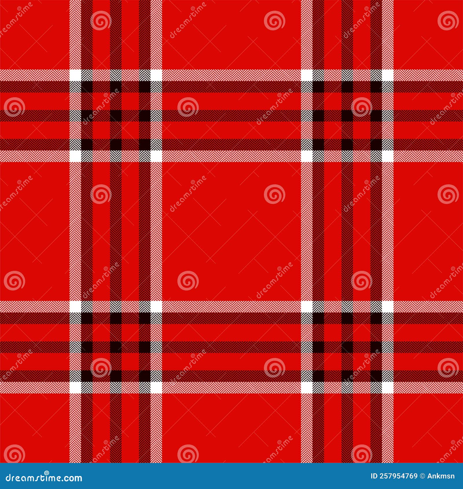 Plaid Seamless Pattern in Red. Check Fabric Texture Stock Vector ...