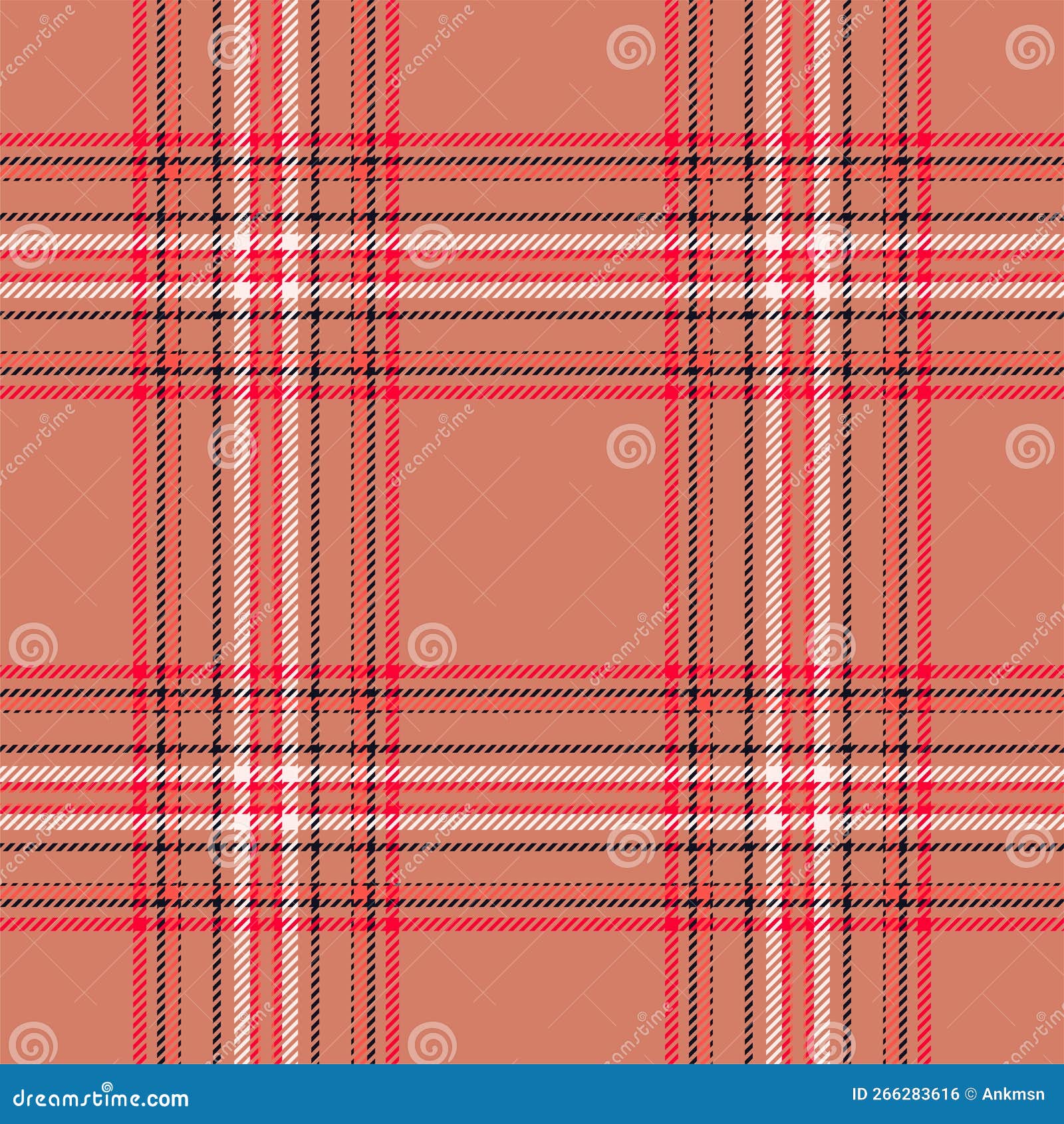 Plaid Seamless Pattern in Red. Check Fabric Texture Stock Vector ...