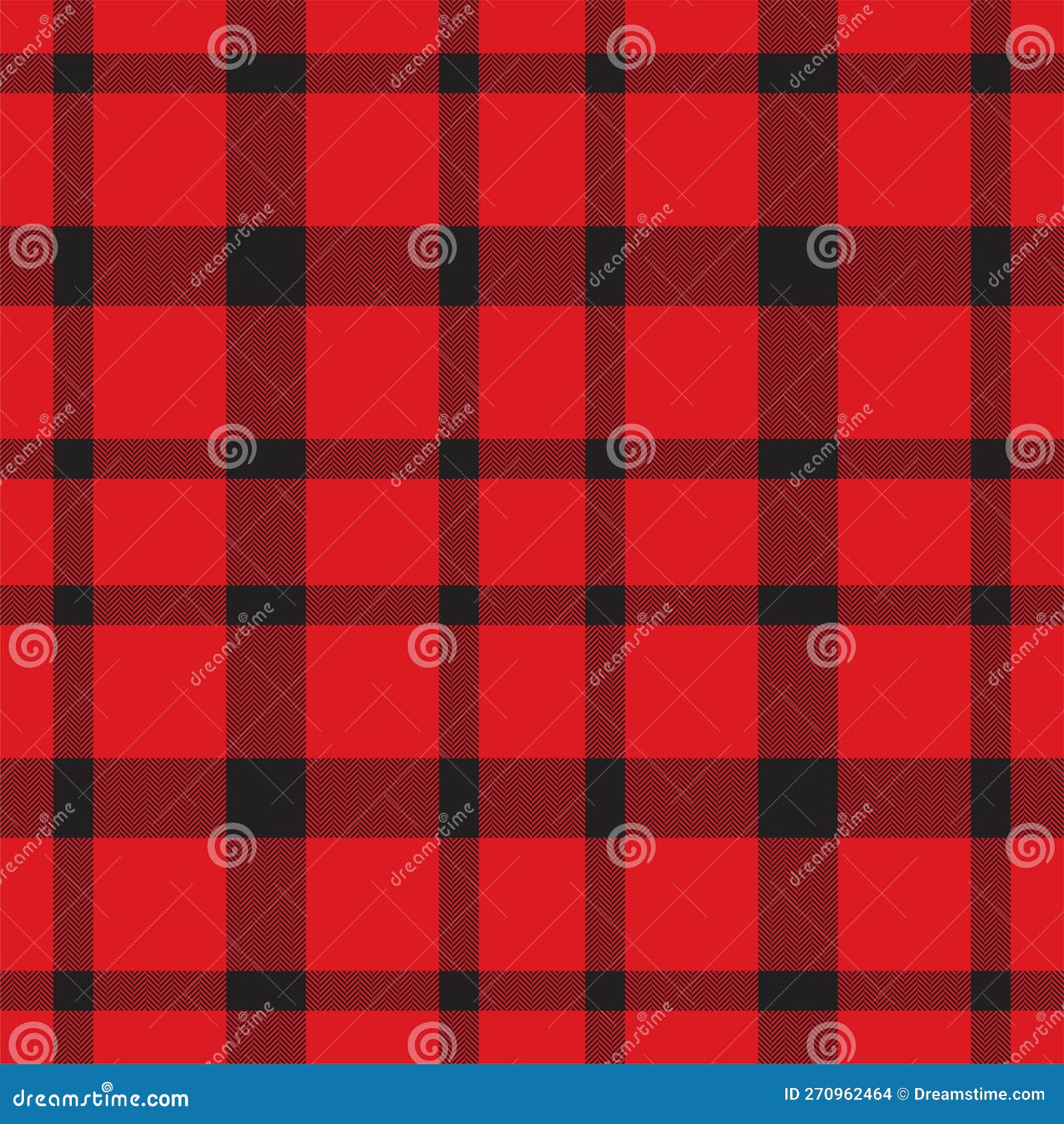 Plaid Seamless Pattern in Red. Check Fabric Texture Stock Vector ...