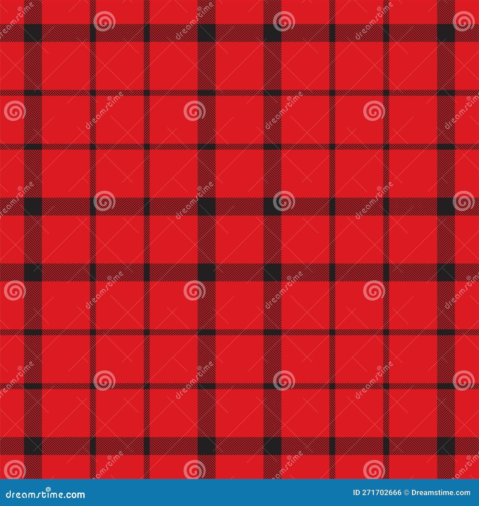 Plaid Seamless Pattern in Red. Check Fabric Texture Stock Vector ...