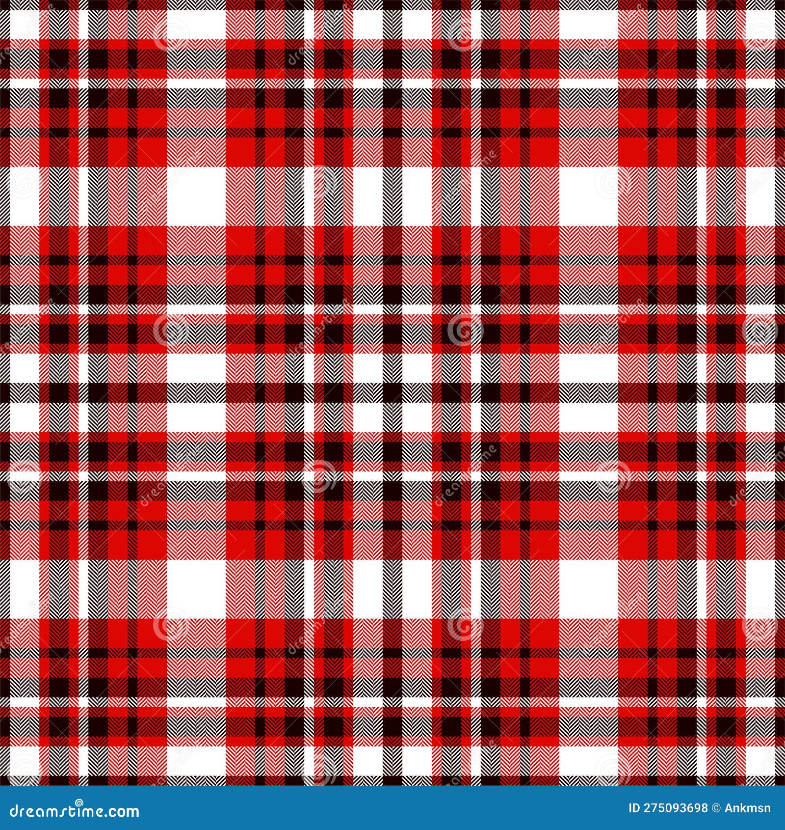 Plaid Seamless Pattern in Red. Check Fabric Texture Stock Vector ...
