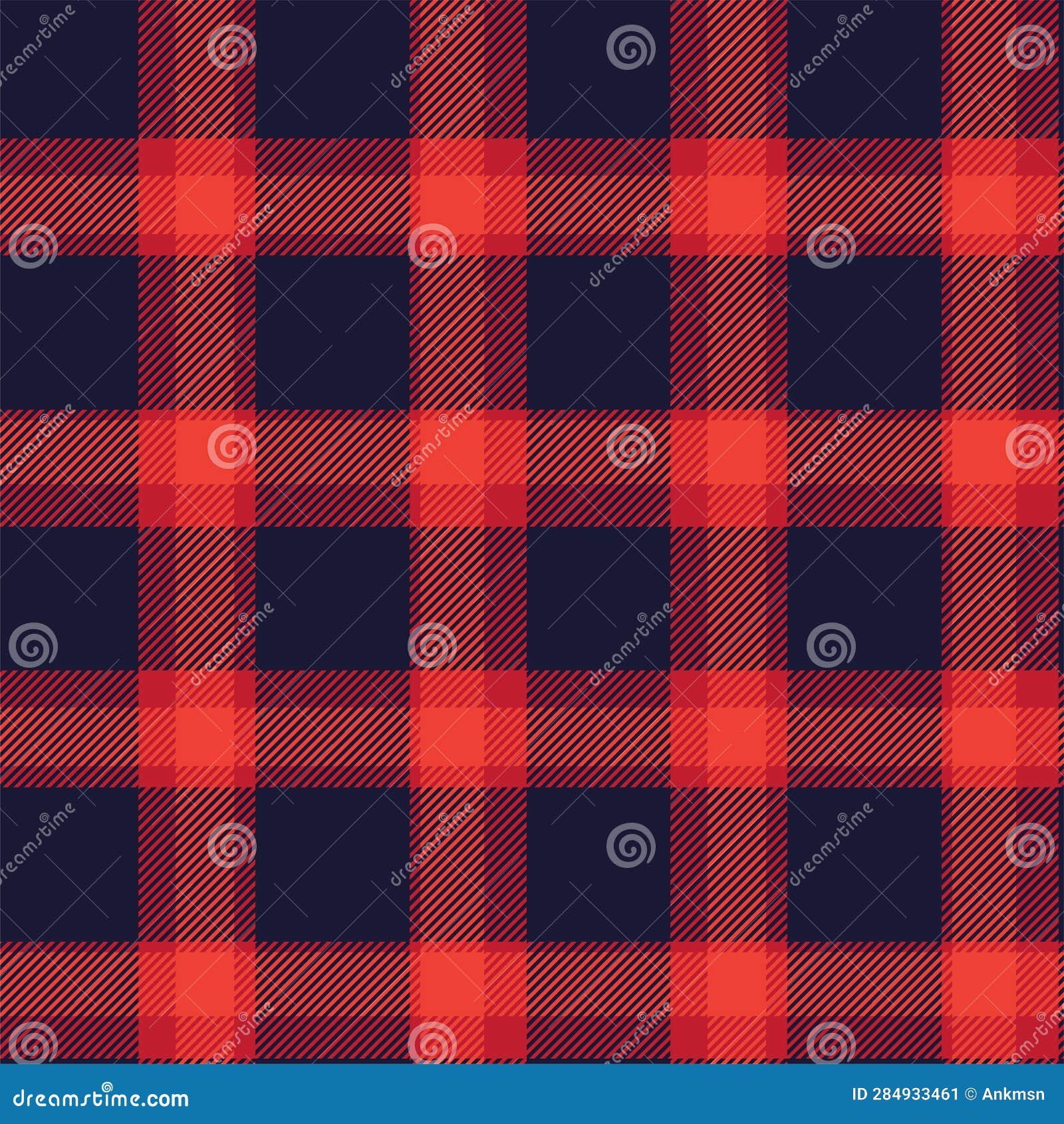 Plaid Seamless Pattern in Red. Check Fabric Texture Stock Vector ...