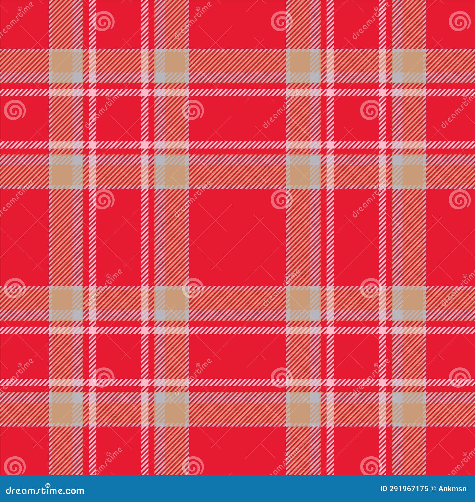 Plaid Seamless Pattern in Red. Check Fabric Texture Stock Vector ...