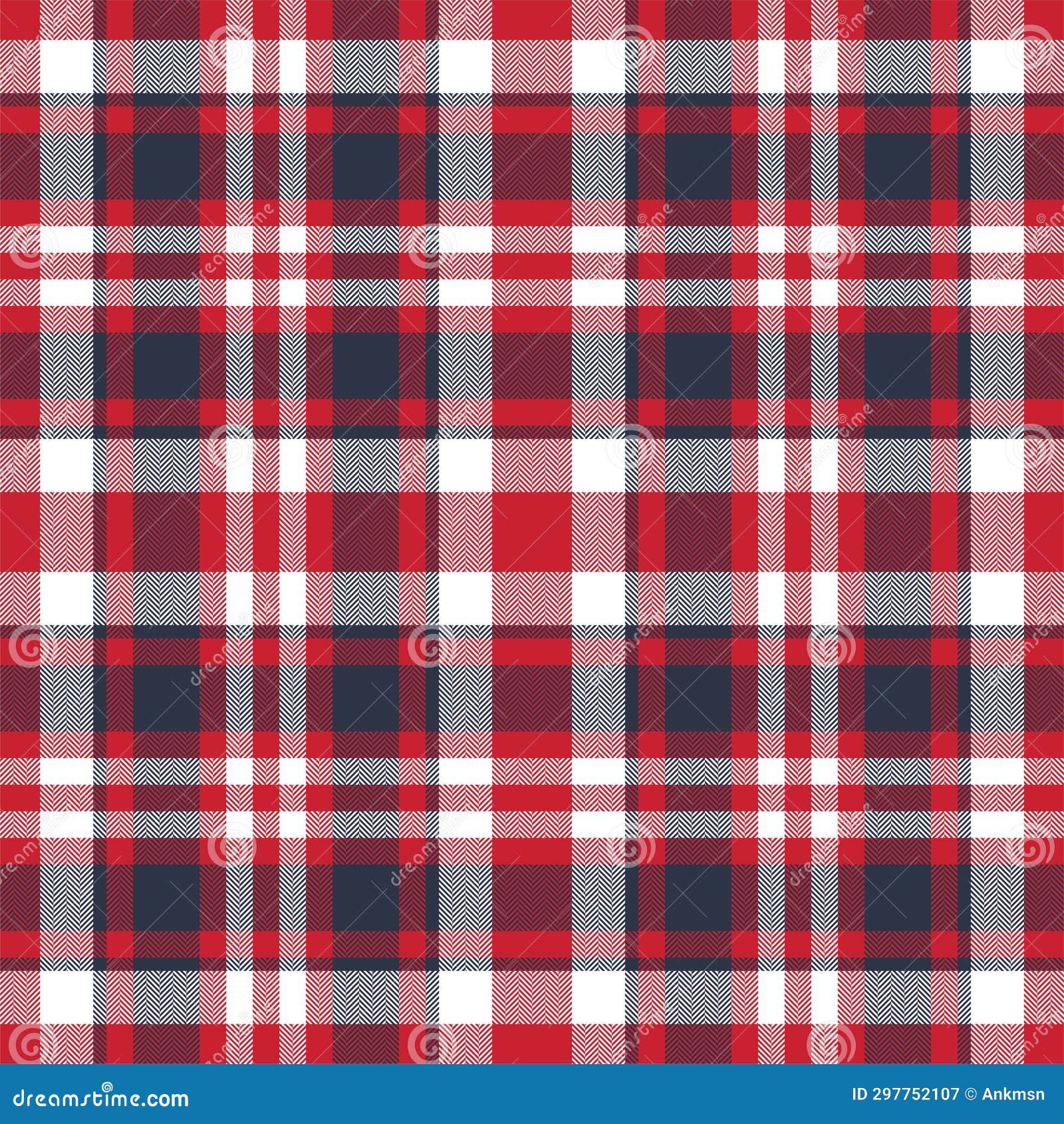 Plaid Seamless Pattern in Red. Check Fabric Texture Stock Vector ...