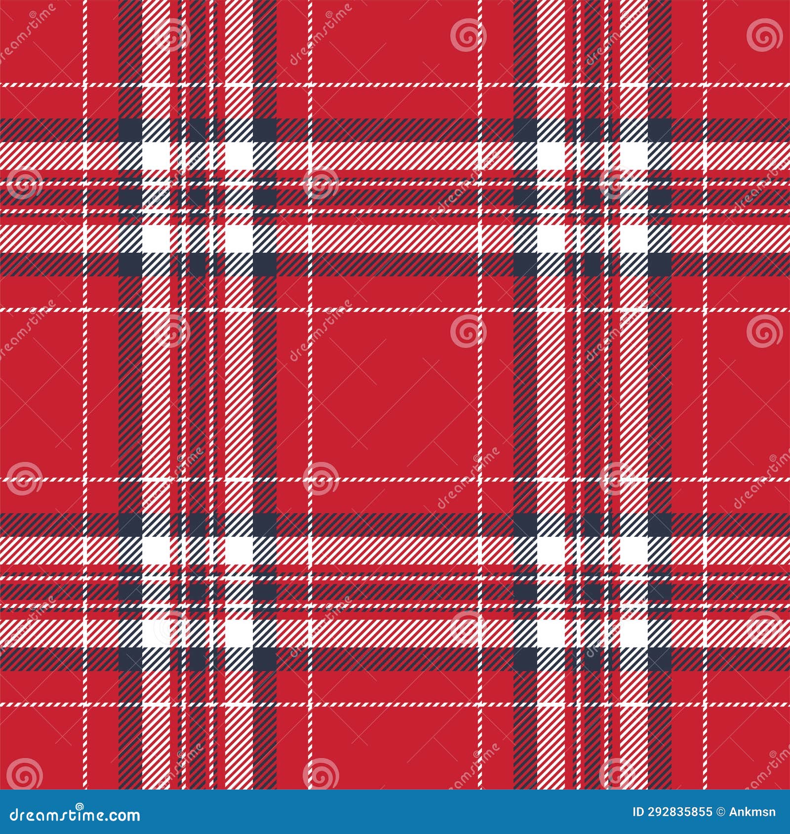 Plaid Seamless Pattern in Red. Check Fabric Texture Stock Vector ...