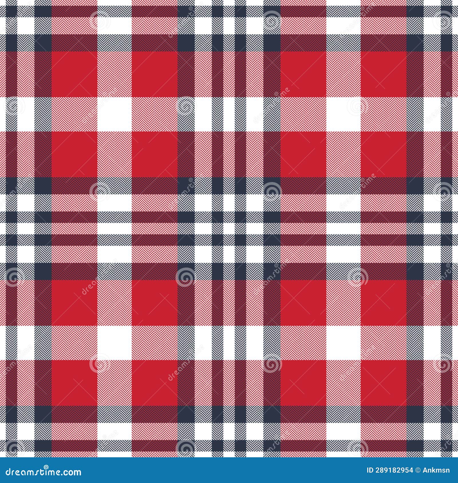 Plaid Seamless Pattern in Red. Check Fabric Texture Stock Vector ...