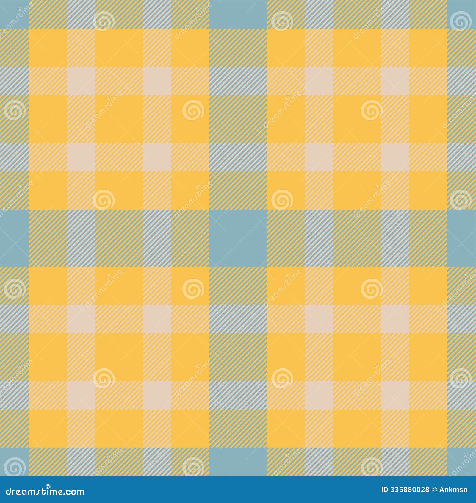 Plaid Seamless Pattern in Yellow. Check Fabric Texture Stock Vector ...