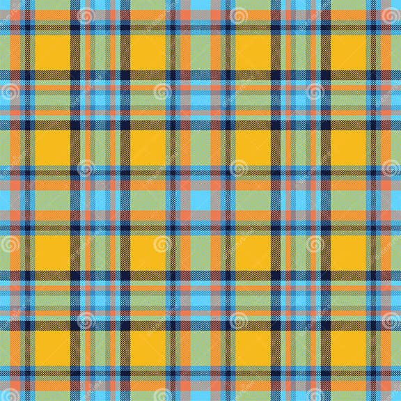 Plaid Seamless Pattern in Yellow. Check Fabric Texture Stock Image ...