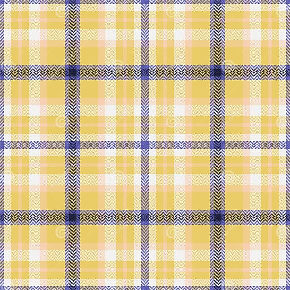 Plaid Seamless Pattern in Yellow. Check Fabric Texture Stock Image ...