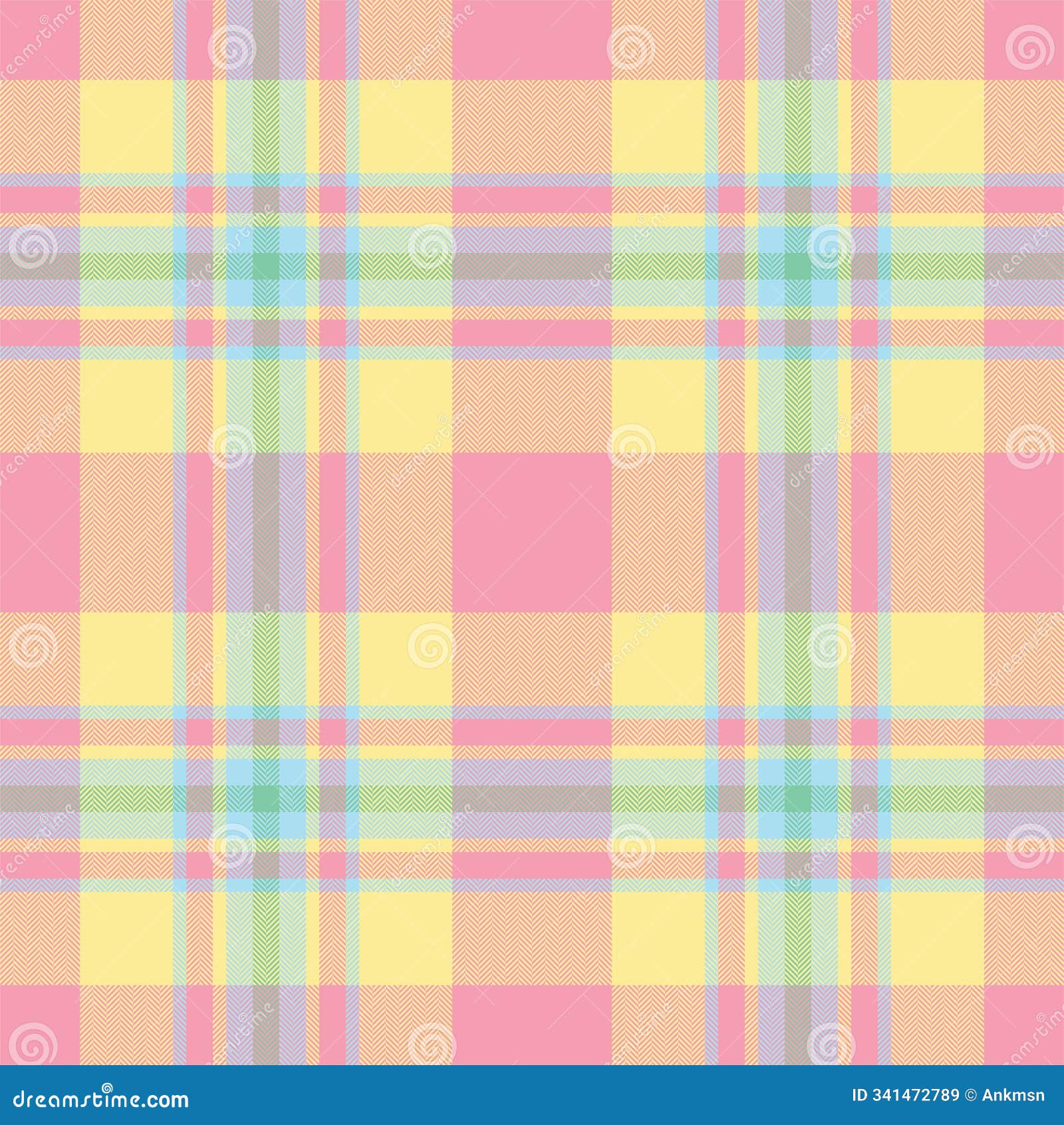 Plaid Seamless Pattern in Yellow. Check Fabric Texture Stock Vector ...
