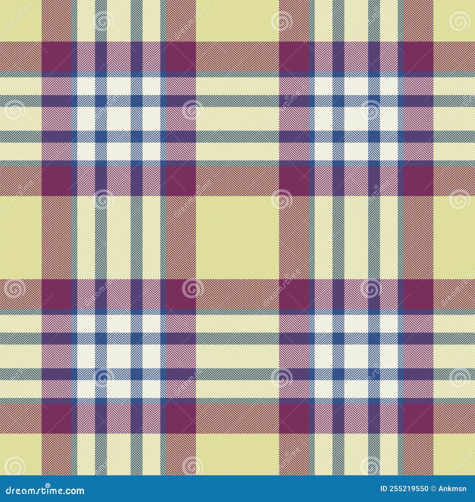 Plaid Seamless Pattern in Yellow. Check Fabric Texture Stock Vector ...