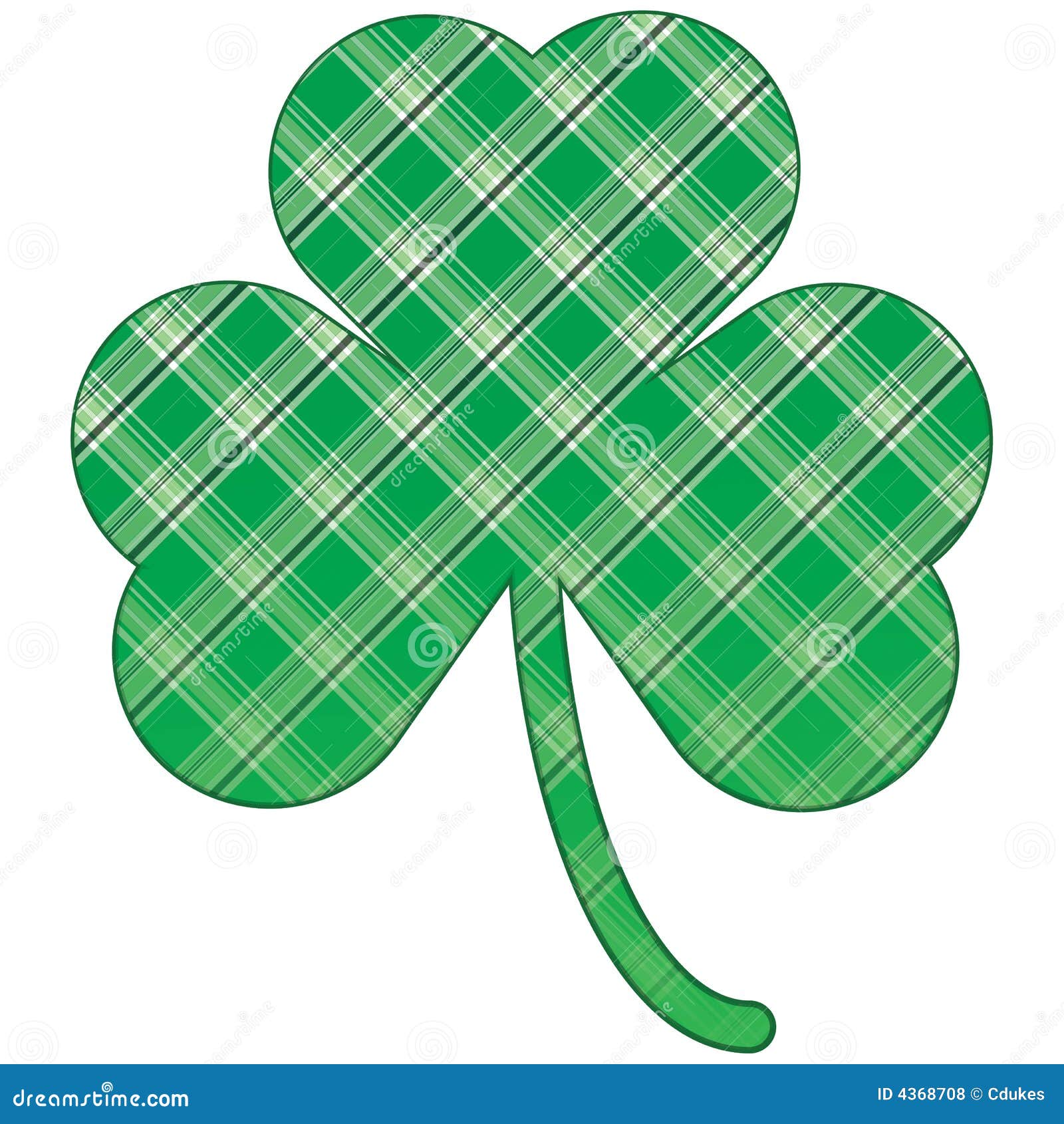Plaid Shamrock stock illustration. Illustration of holiday - 4368708