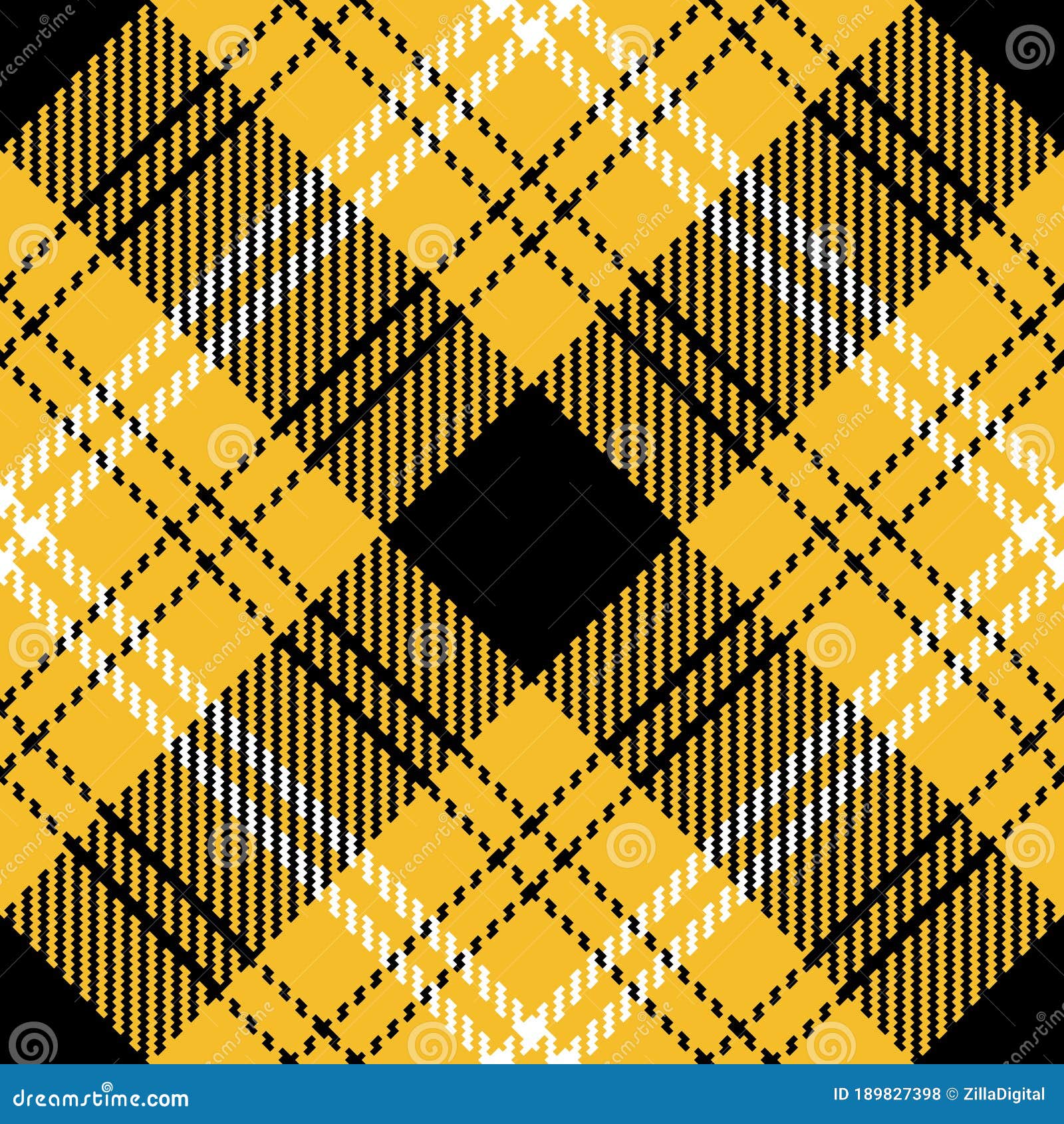 Tartan Scotland Yellow Black Pattern Vector. Stock Vector ...