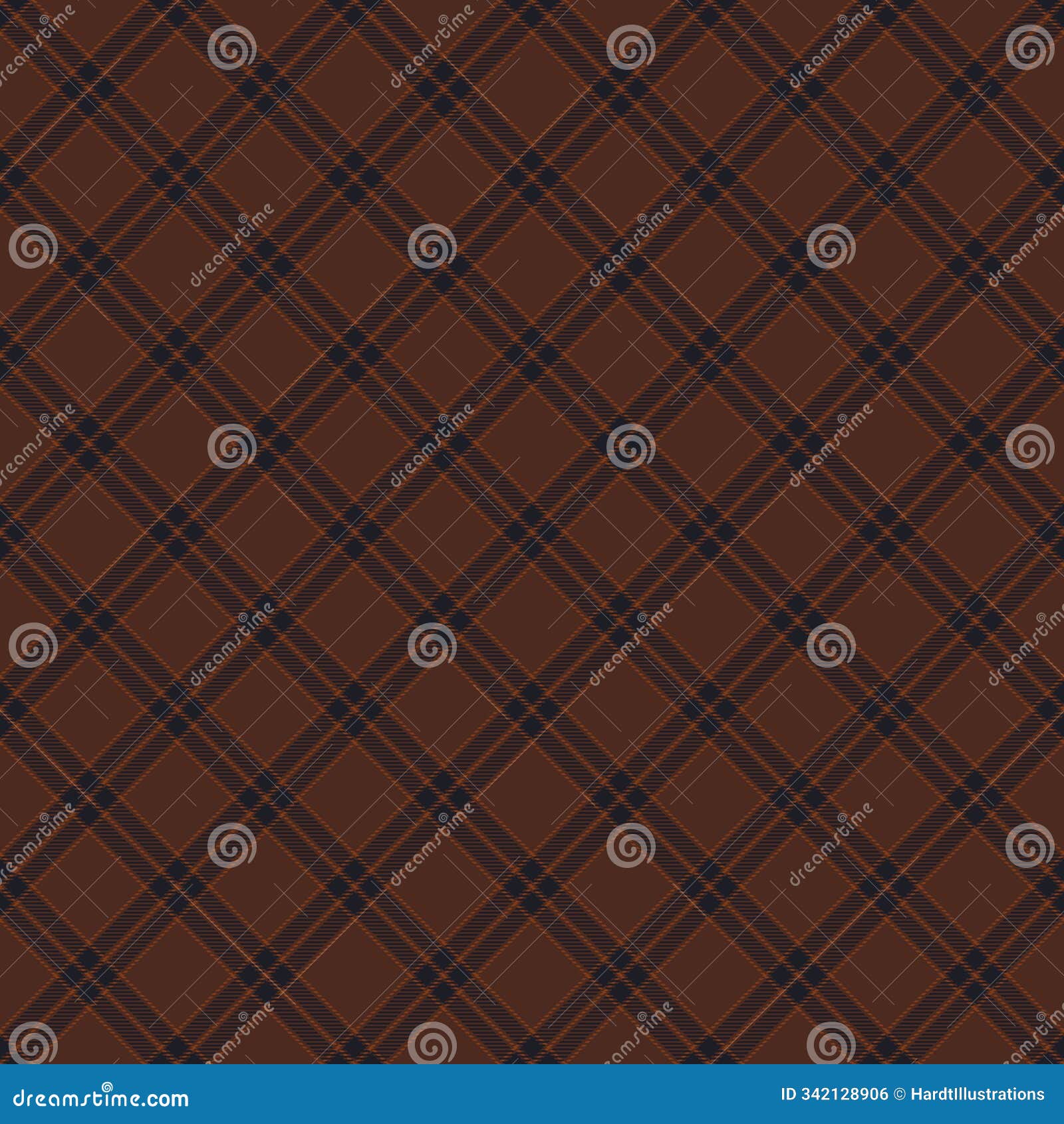 Dark Moody Autumn Plaid Check Seamless Pattern Stock Vector ...