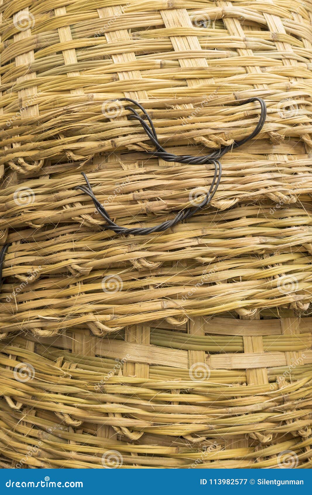 Plain Bamboo Stack Basket Weave Surface Stock Image - Image of surface ...