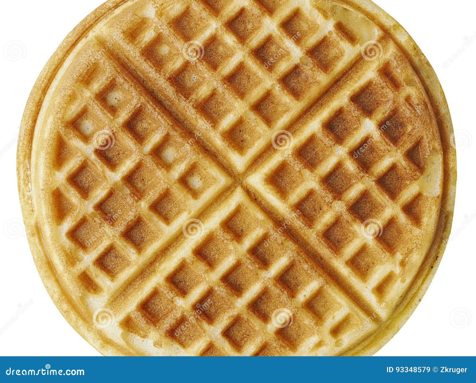 Plain Belgium American Waffles Isolated Stock Image - Image of white ...