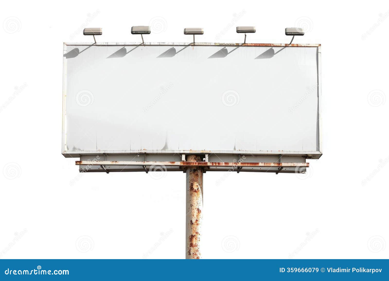 A Plain Billboard without Any Text or Design on a White Background ...